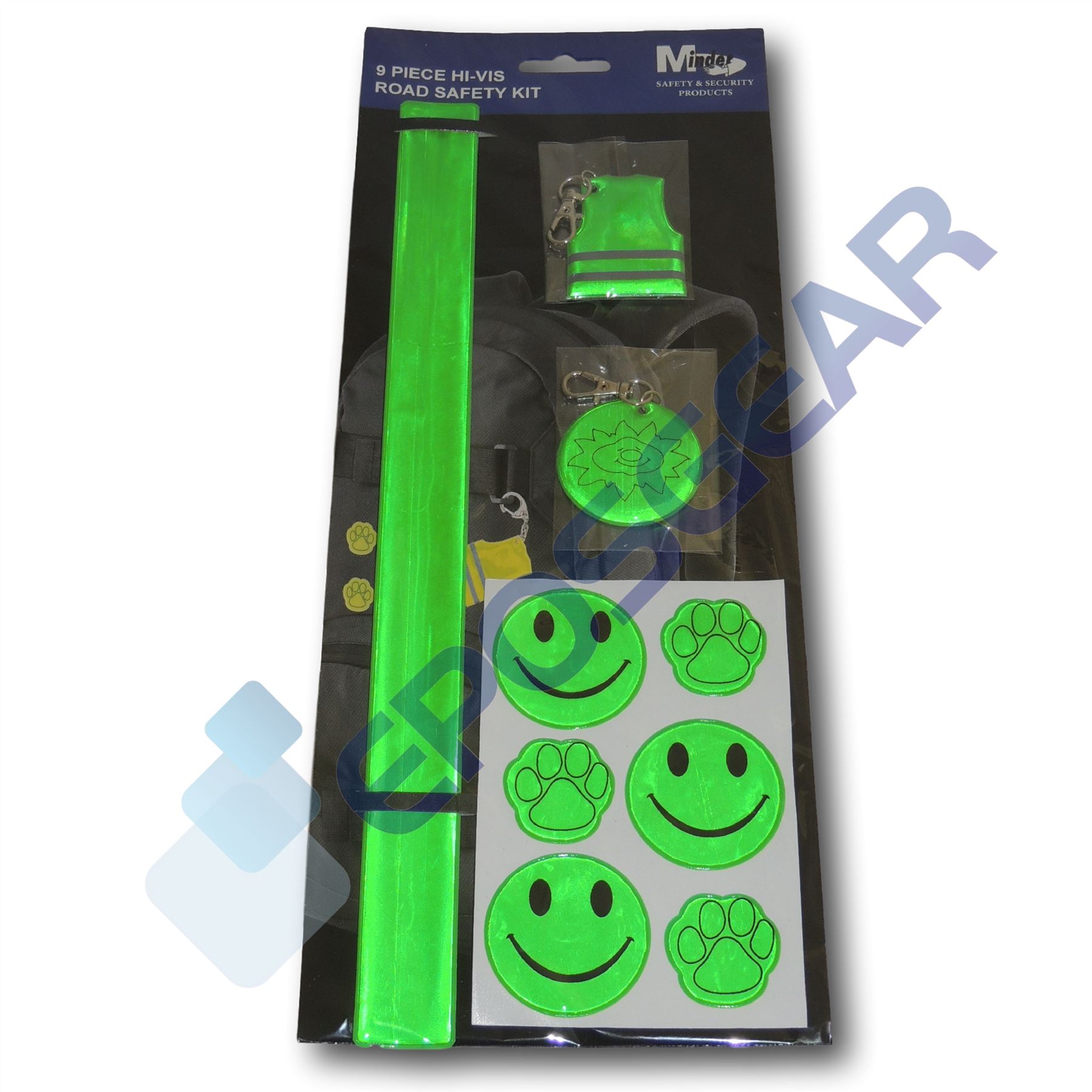 Children's 9 Piece Hi-Vis Road Safety Cycling Walking Night Slapband ...