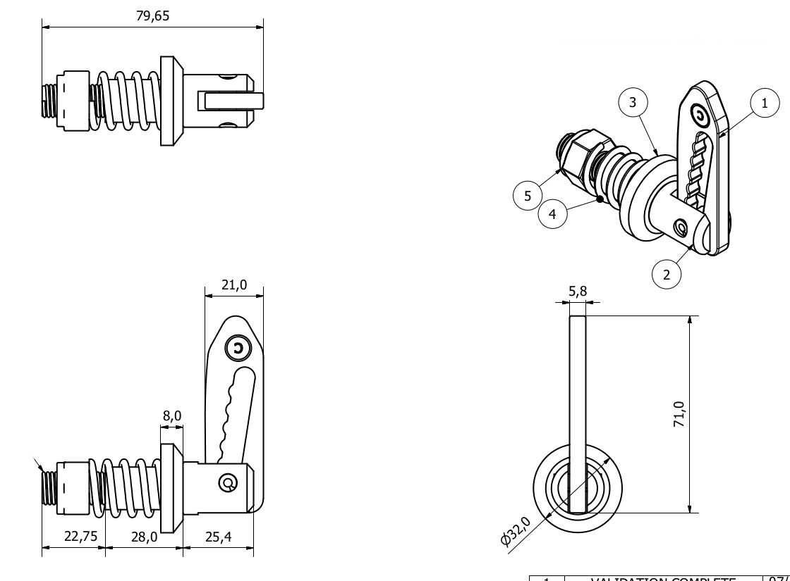 M12 Antiluce Tailgate Drop Catch Trailer Dropside Latch ANTI RATTLE ...