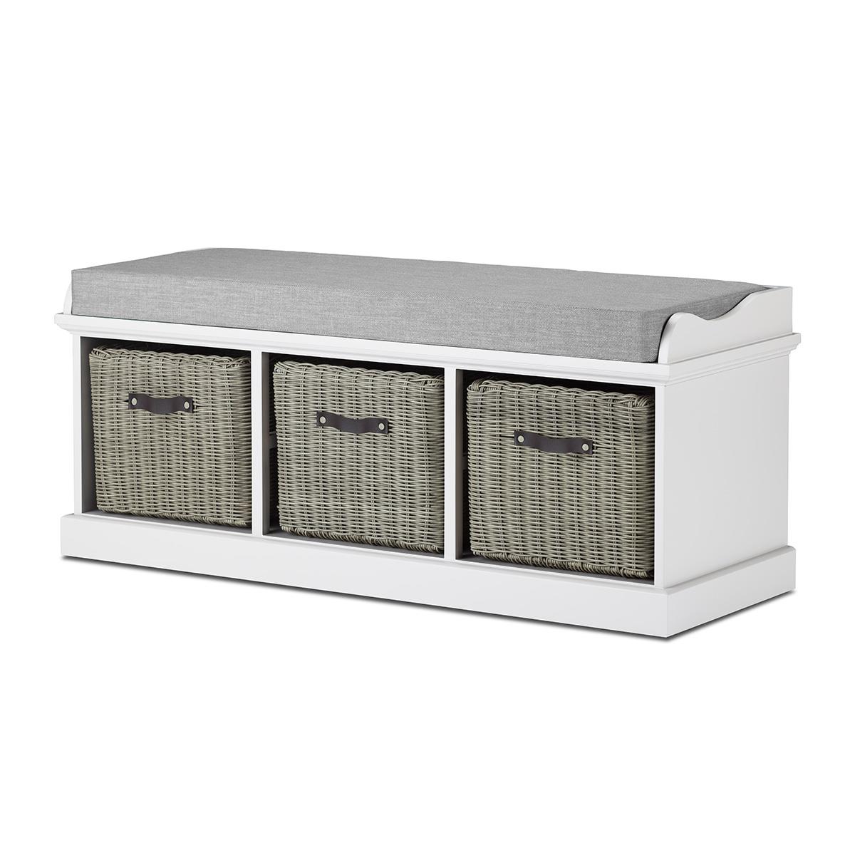 Tetbury Large Storage Bench with Extra Strong Baskets.Hallway Bench ...