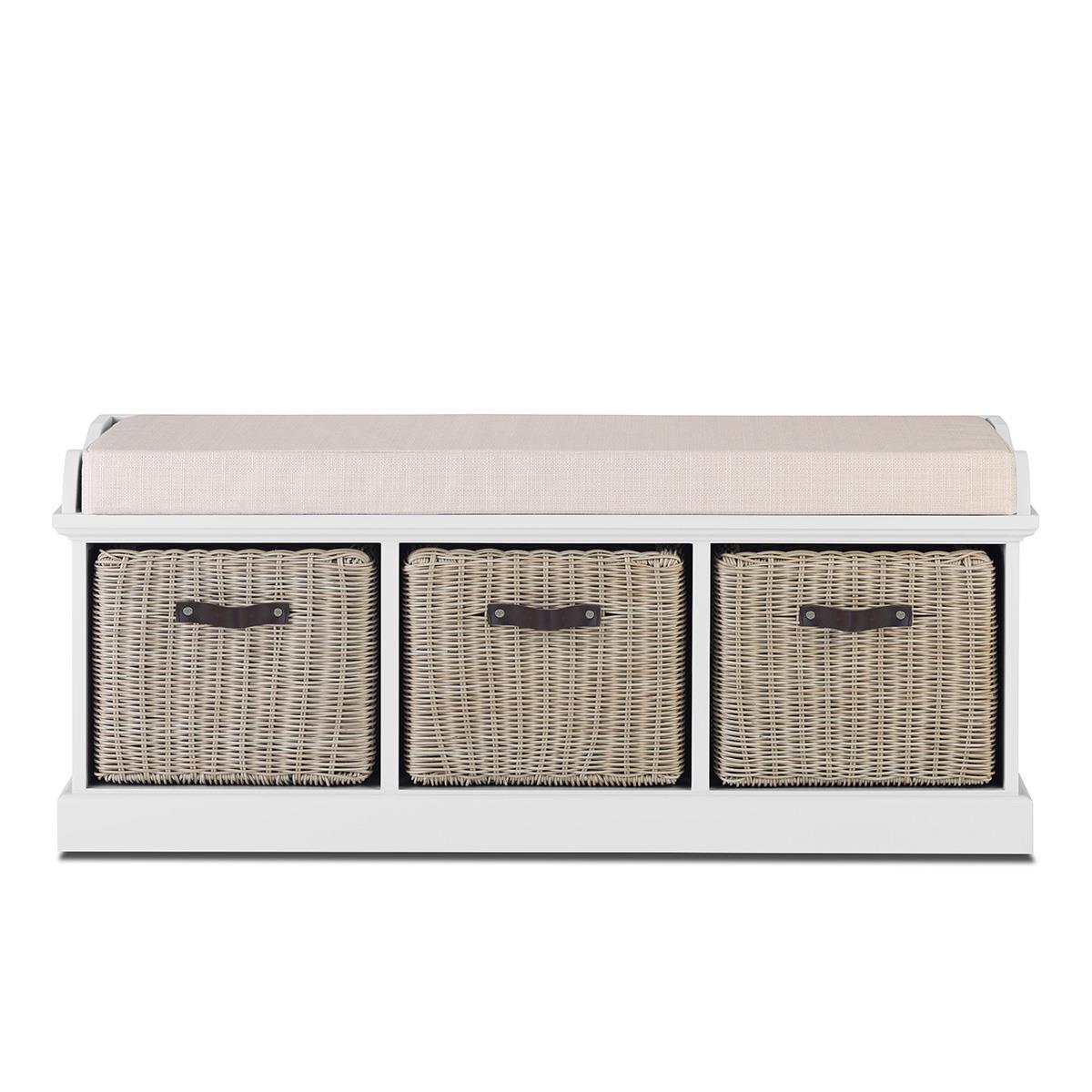 Tetbury Large Storage Bench with Extra Strong Baskets.Hallway Bench ...