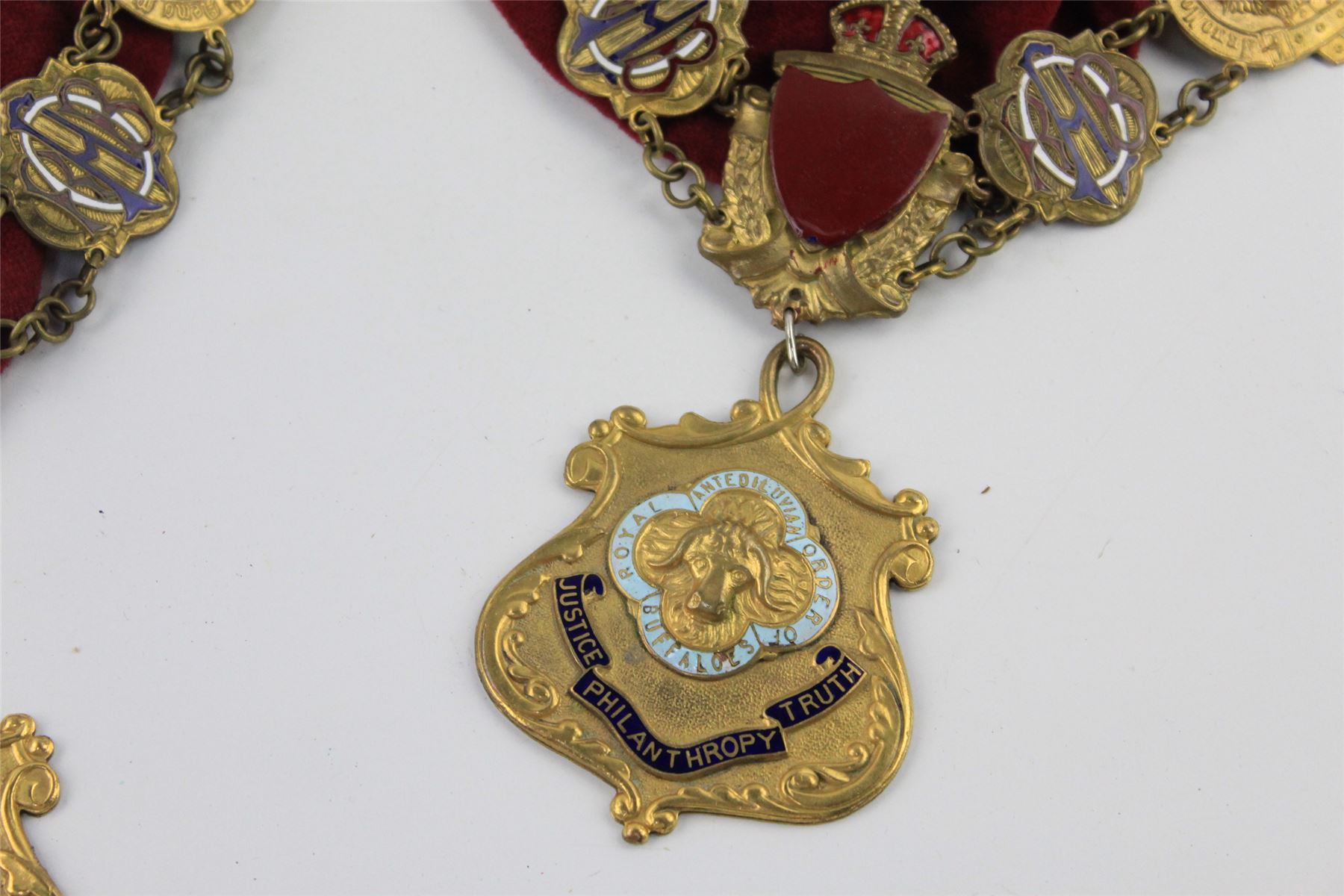 LOVELY RAOB FULL Chain Officers Collar Masonic £31.00 - PicClick UK