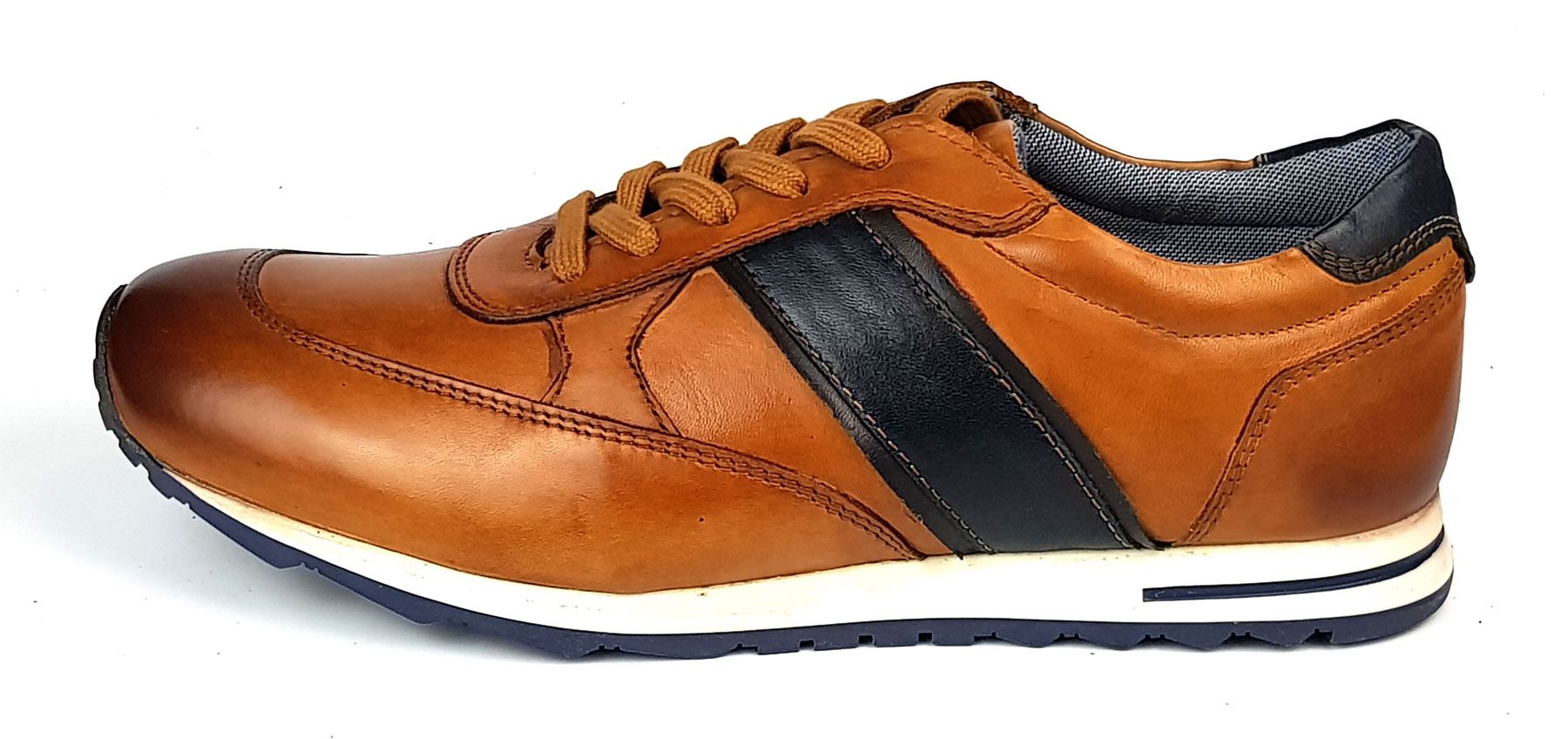 Catesby Casual Leather Trainers Mens Shoes In Navy Tan 7 8 9 10 11 12 Catesby Casual Leather Trainers Mens Shoes In Navy Tan 7 8 9 10 11 12