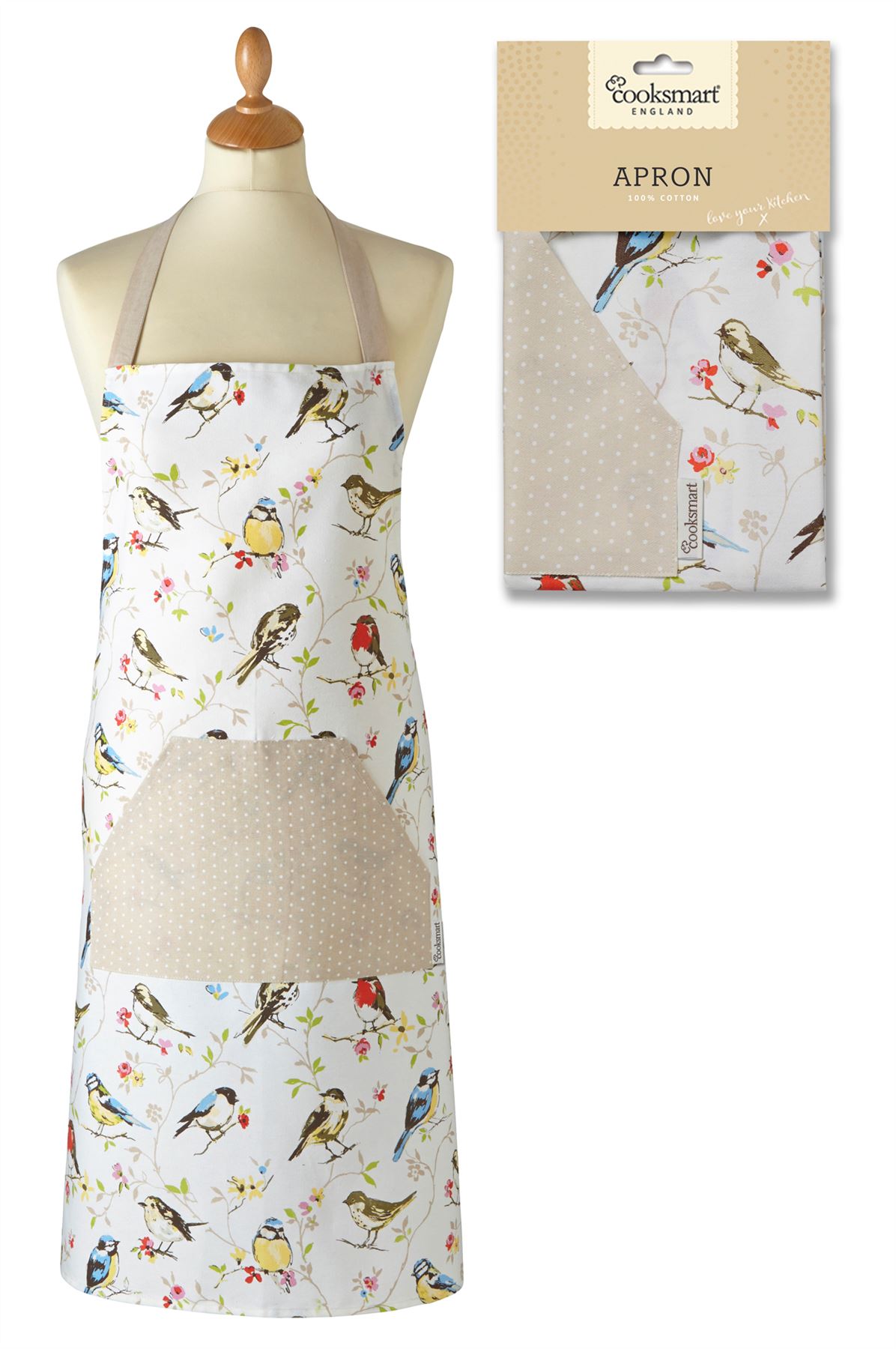 Cooksmart Cotton Apron Twill Chef Cooking Baking Kitchen Pinny with ...