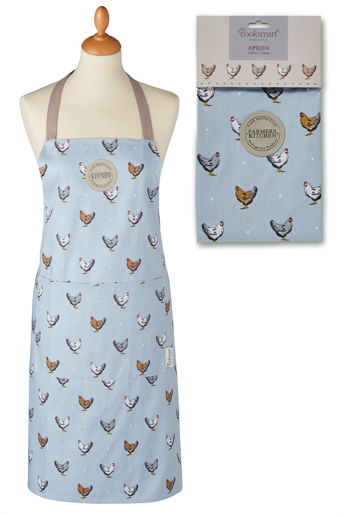 Cooksmart Cotton Apron Twill Chef Cooking Baking Kitchen Pinny with ...