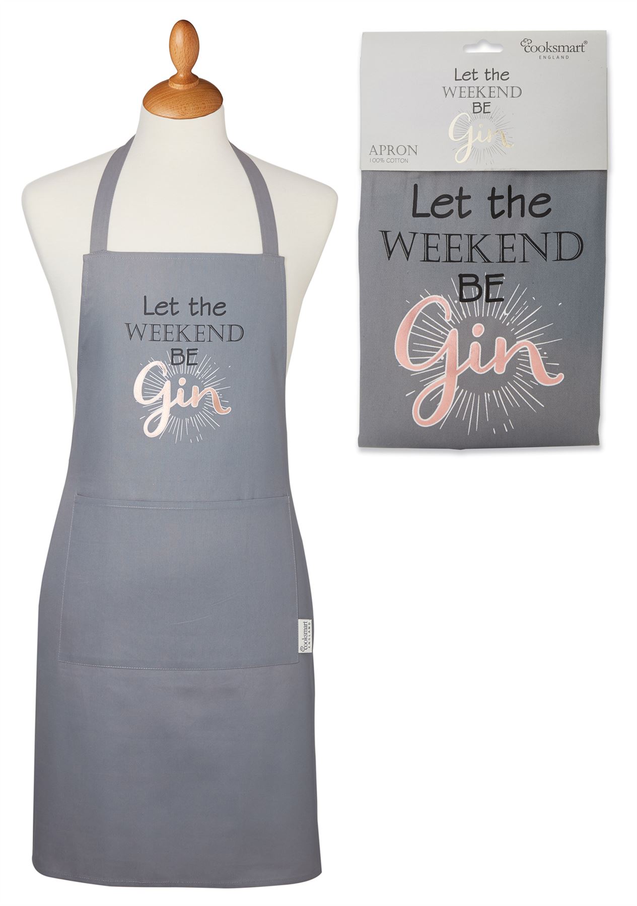 Cooksmart Cotton Twill Chef Cooking Baking Kitchen Pinny Apron with ...