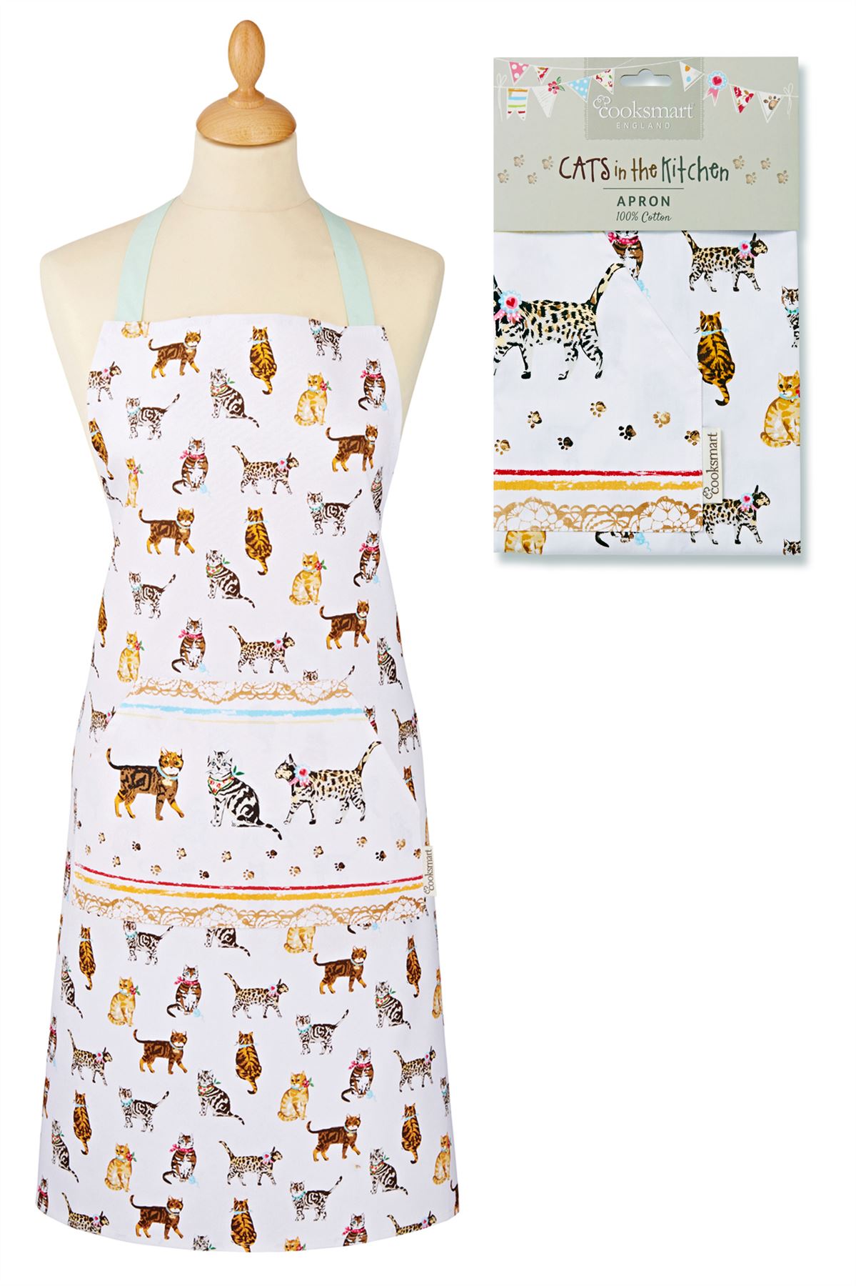 Cooksmart Cotton Apron Twill Chef Cooking Baking Kitchen Pinny with ...