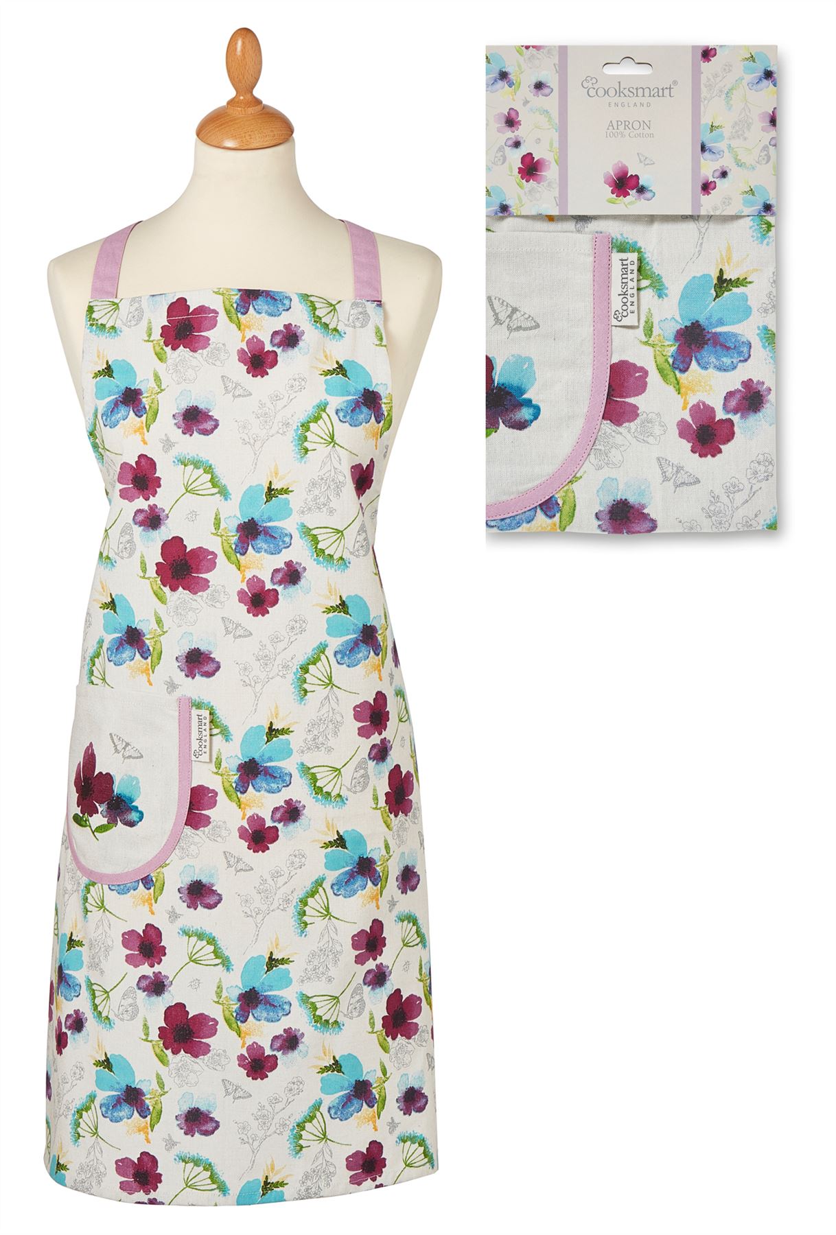 Cooksmart Cotton Apron Twill Chef Cooking Baking Kitchen Pinny with ...