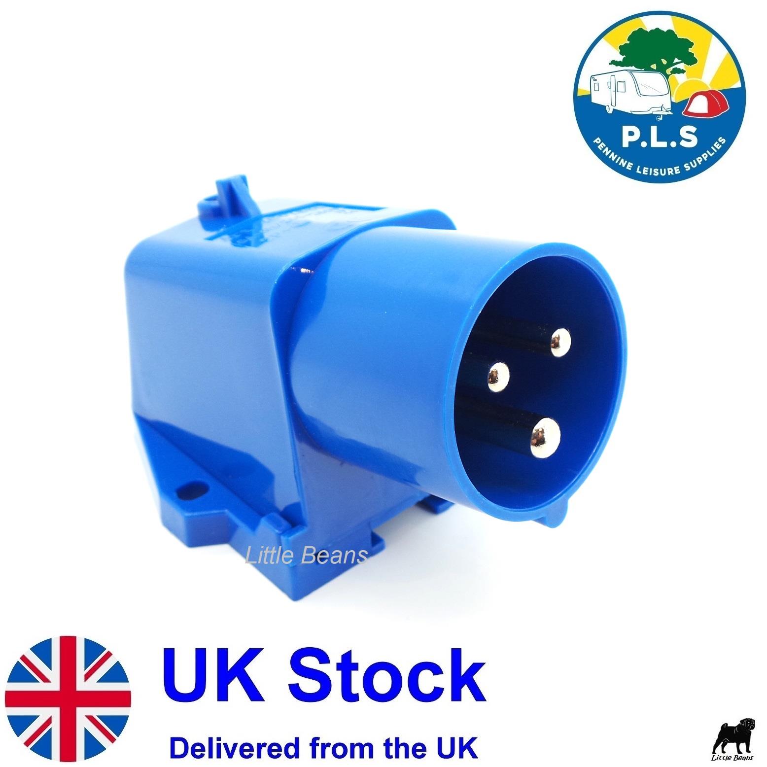 240V 3 Pin Mains Inlet Socket Caravan Motorhome Catering Trailer Camper ...