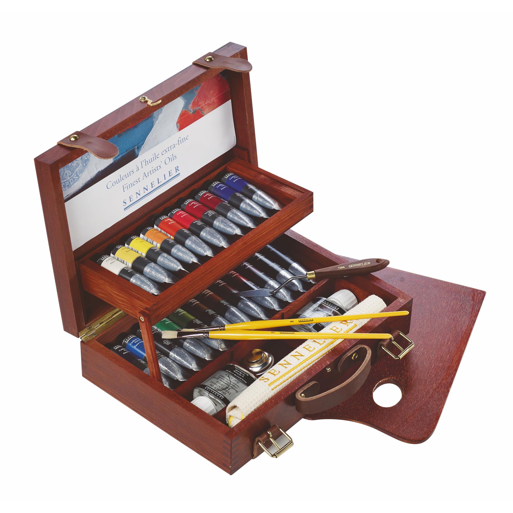 Sennelier Oil Paint Box Sets Artist Grade 12/15/22 Tubes, Brushes ...