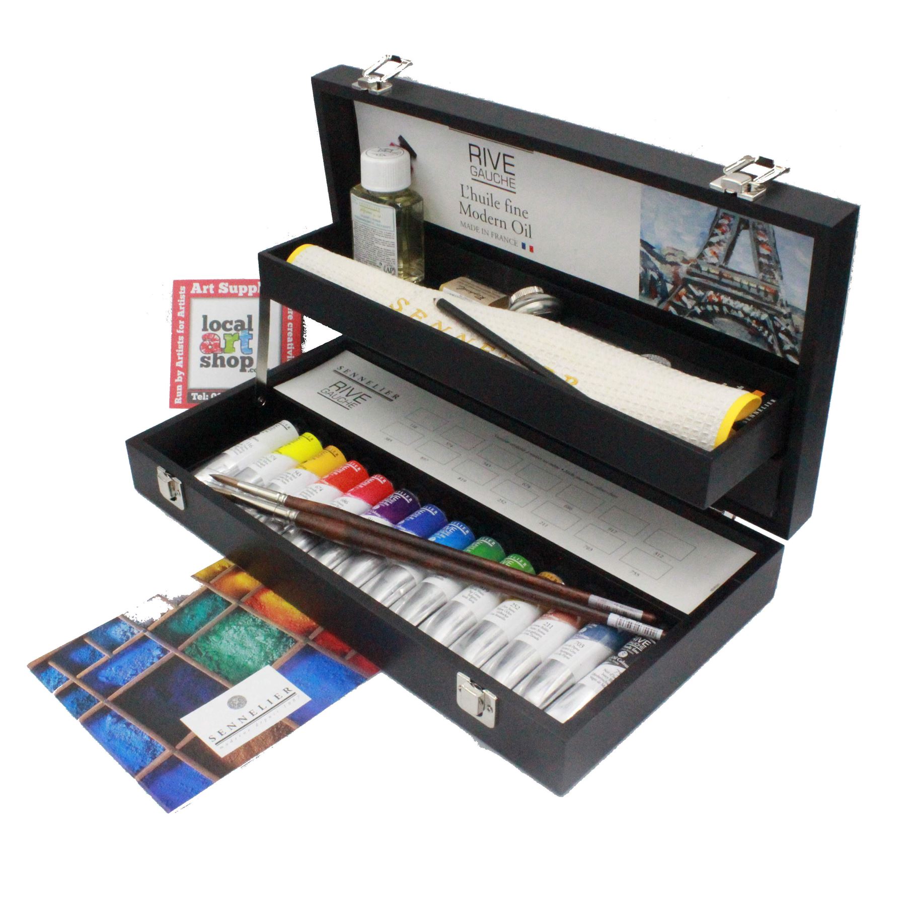 Oil paint sets Sennelier Rive Gaughe fine quality oil paint wooden box ...