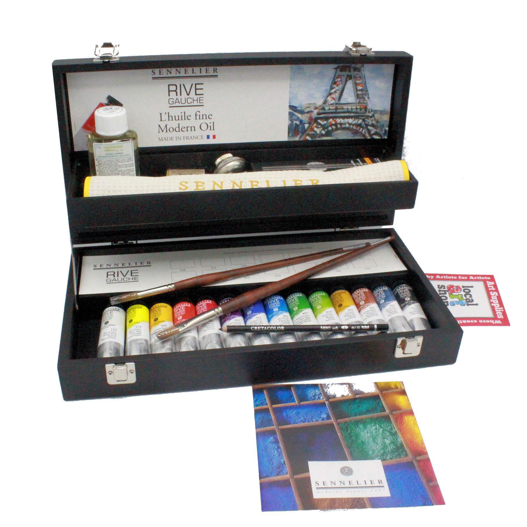 Oil paint sets Sennelier Rive Gaughe fine quality oil paint wooden box ...