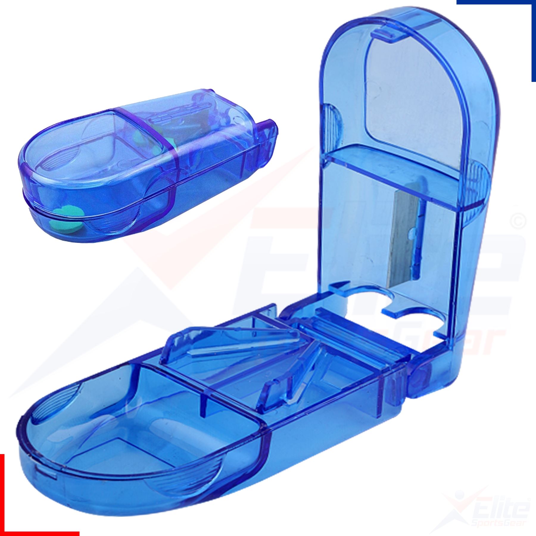 Medisure Pill Tablet Splitter Cutter Medicine Half Storage Box ...