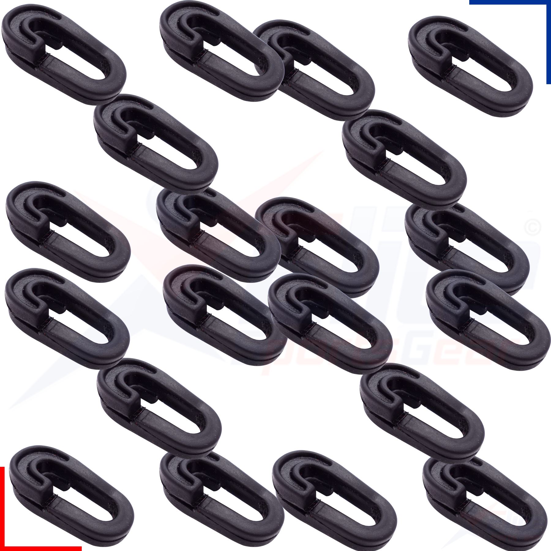 Precision Training Football Easy Goal Net Plastic Clip Fasteners Black ...