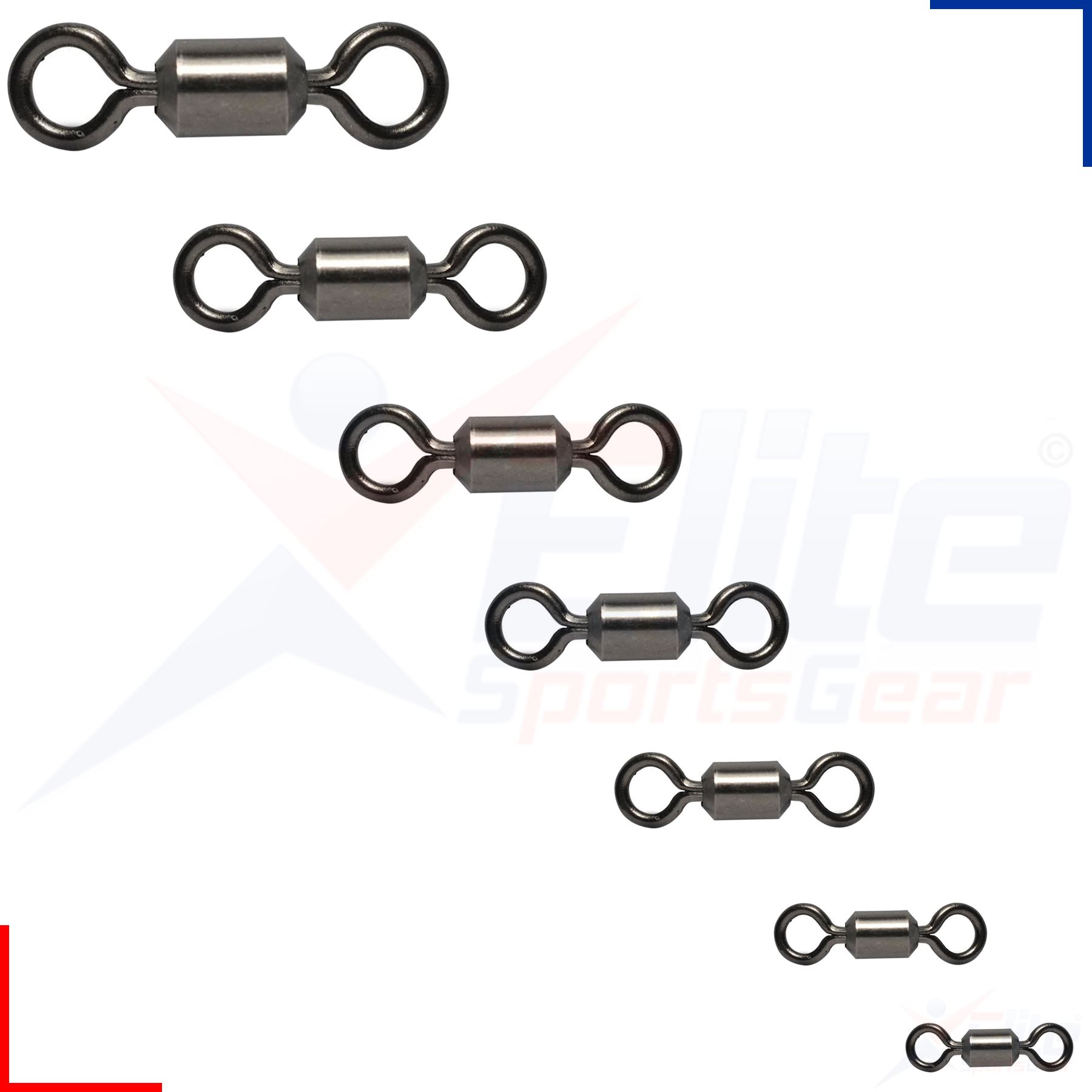 Sea Fishing Rolling Swivels All Sizes 2, 4, 6, 8, 10, 1/0 or 2/0 Nickel ...