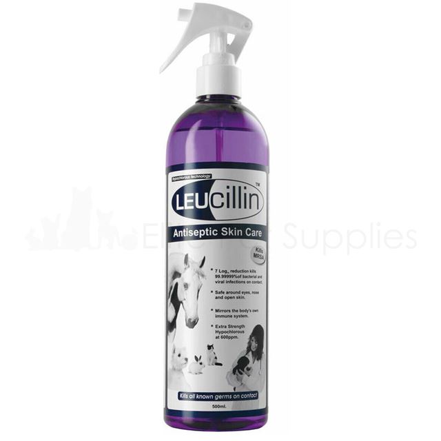Leucillin Antiseptic Pet Skin Care Solution Spray Instant Germ Killer ...