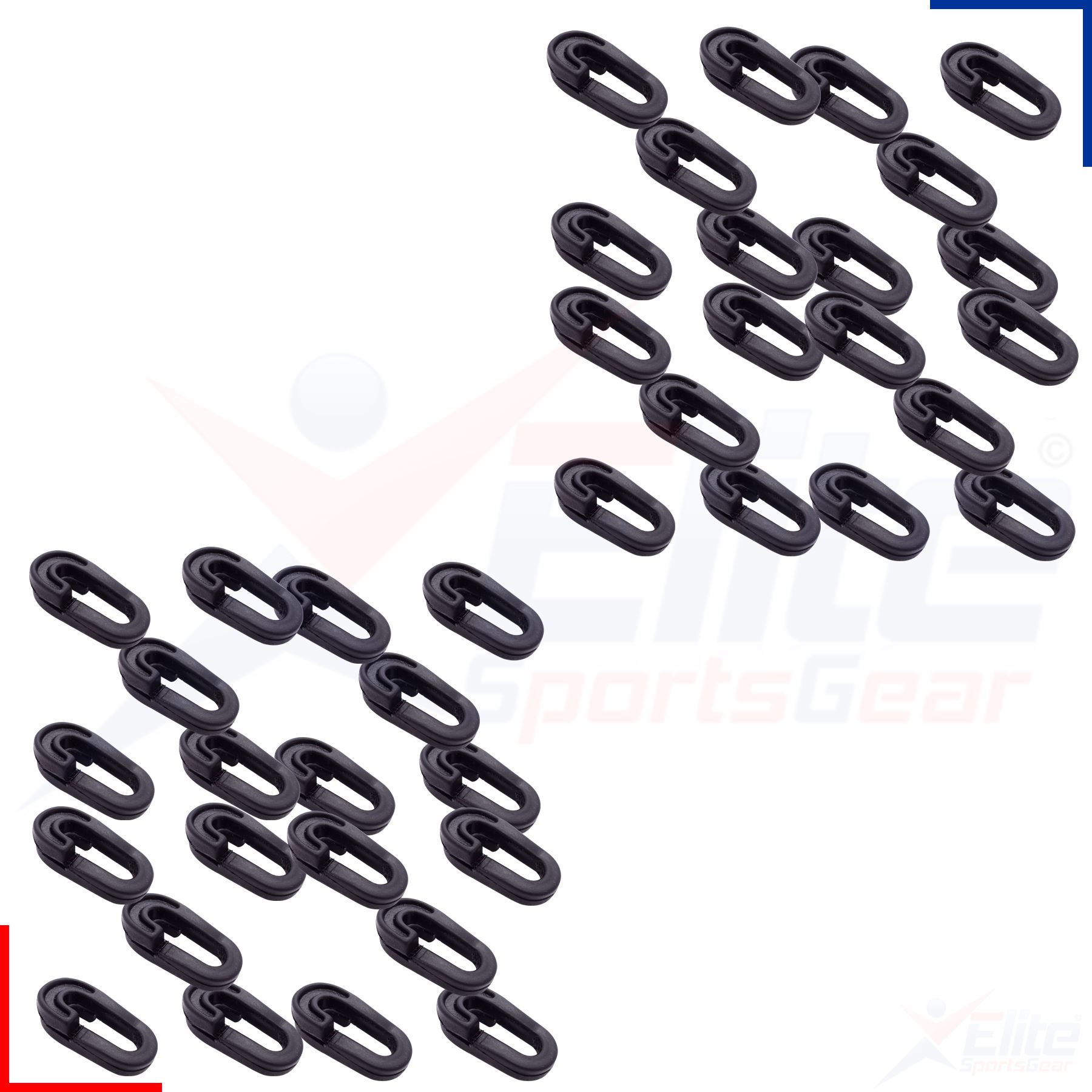 Precision Training Football Easy Goal Net Plastic Clip Fasteners Black ...