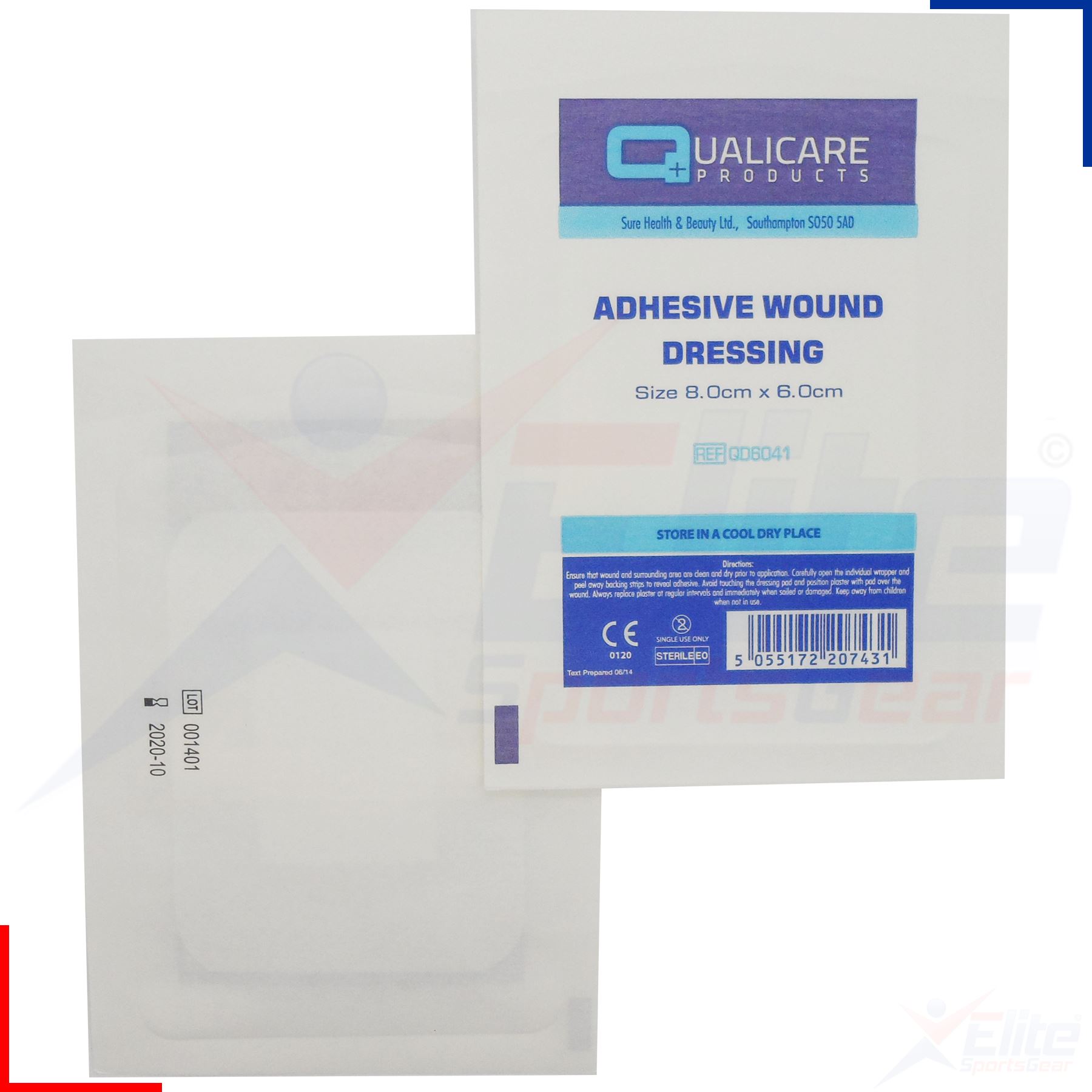 Sterile Adhesive Wound Dressing Pad Patch - First Aid Cut 8.0cm or 10cm ...