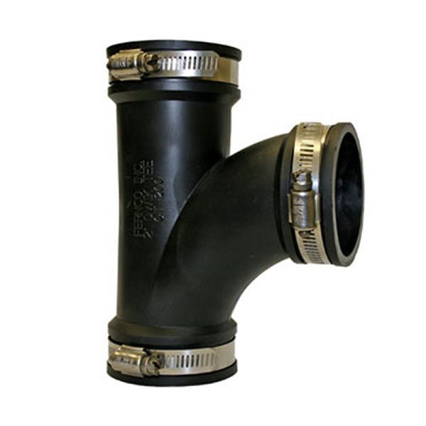 Rubber Pipe Fittings 4" Flexible Pond Connector Tee Elbow End Cap ...