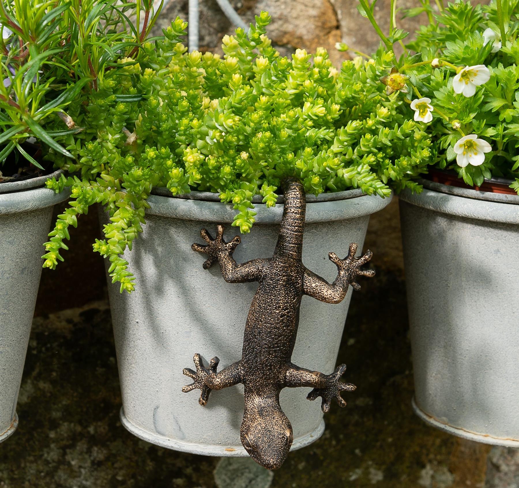 Pot Buddies Handmade Gecko Figure Plant Pot Hanger - Decorative ...