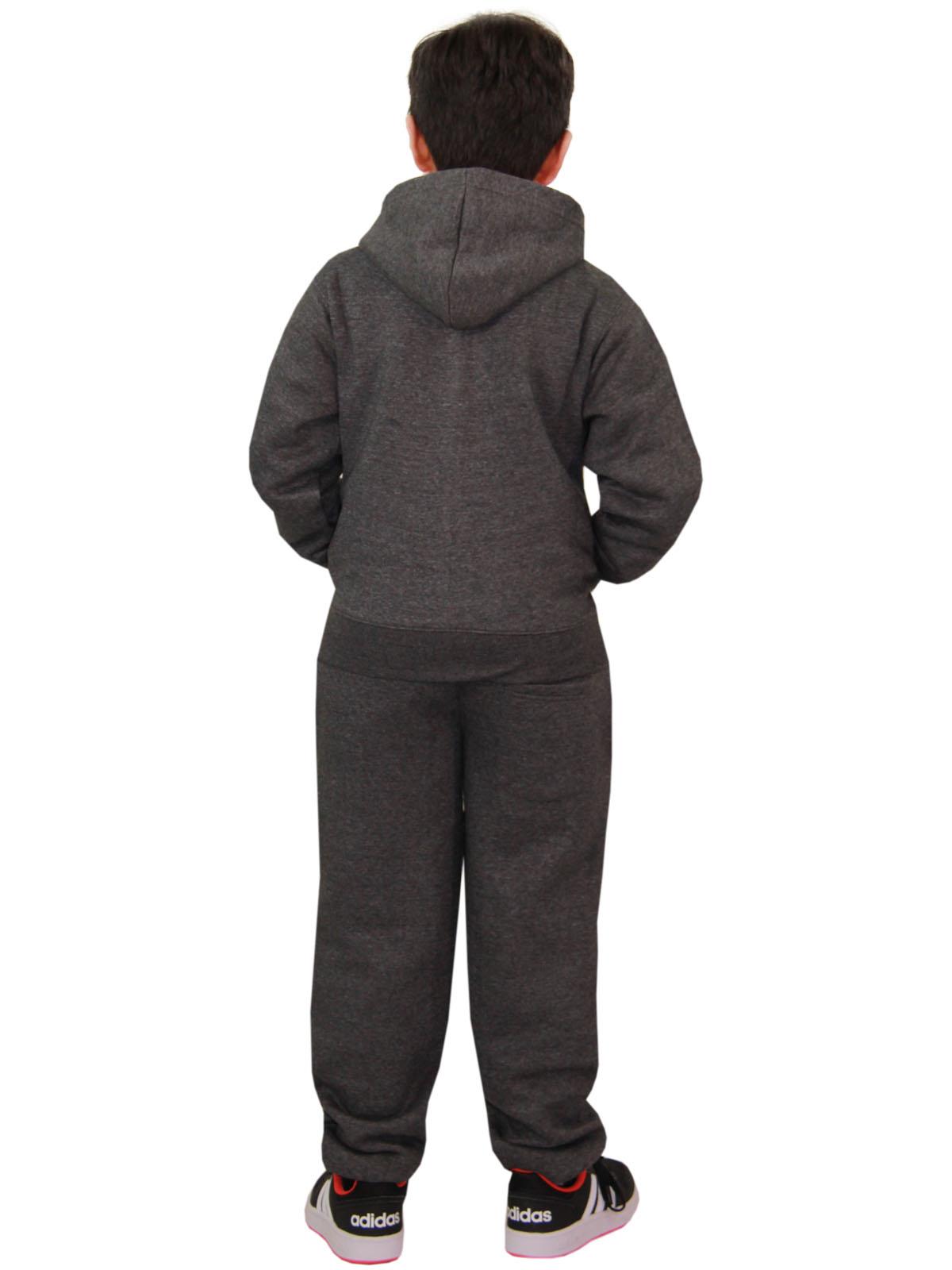 Kids Tracksuit Girls Boys Fleece Hooded Hoodie Bottom Jogging Suit ...