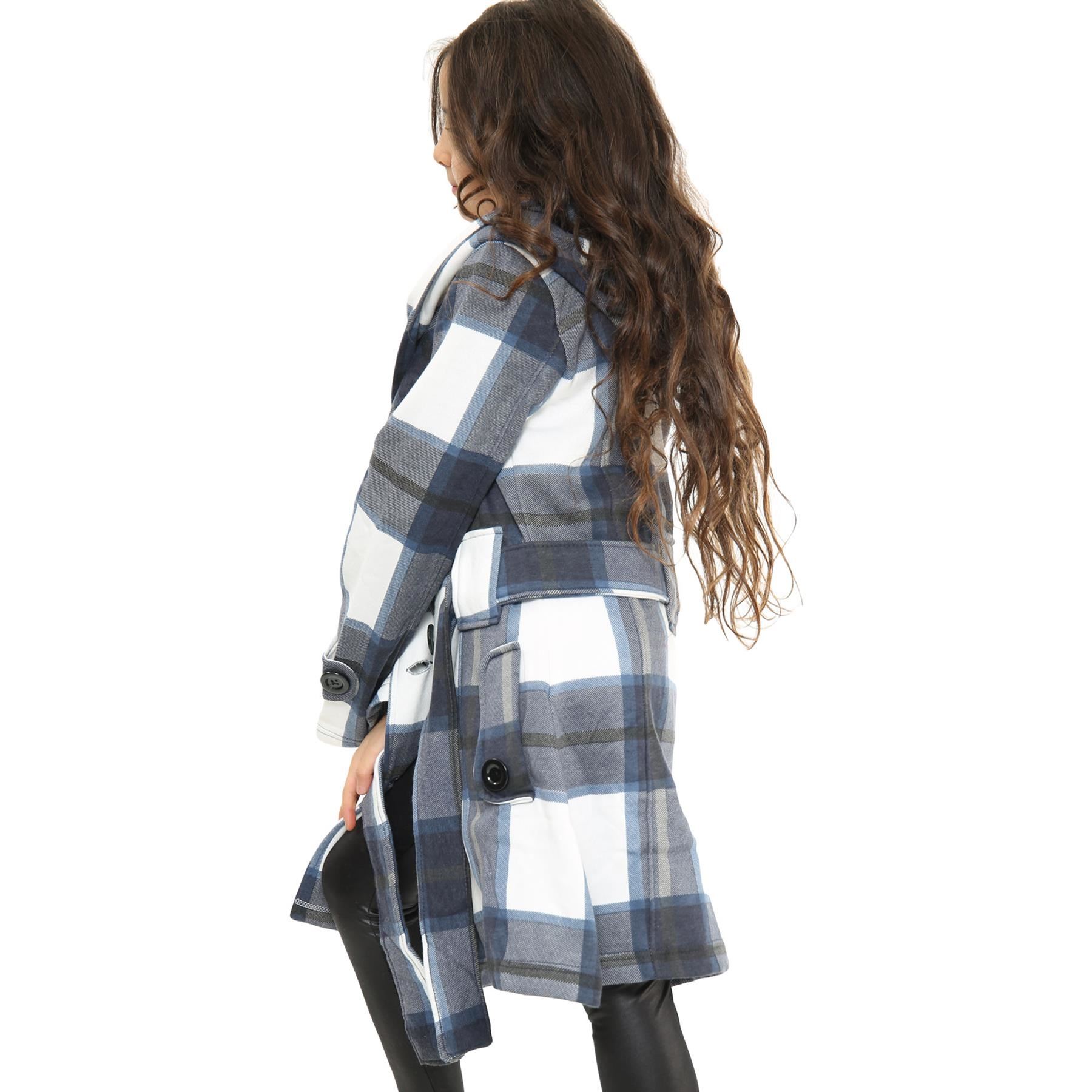 Kids Girls Overcoat Hooded Trench Coat Padded Oversized Lapels Long ...