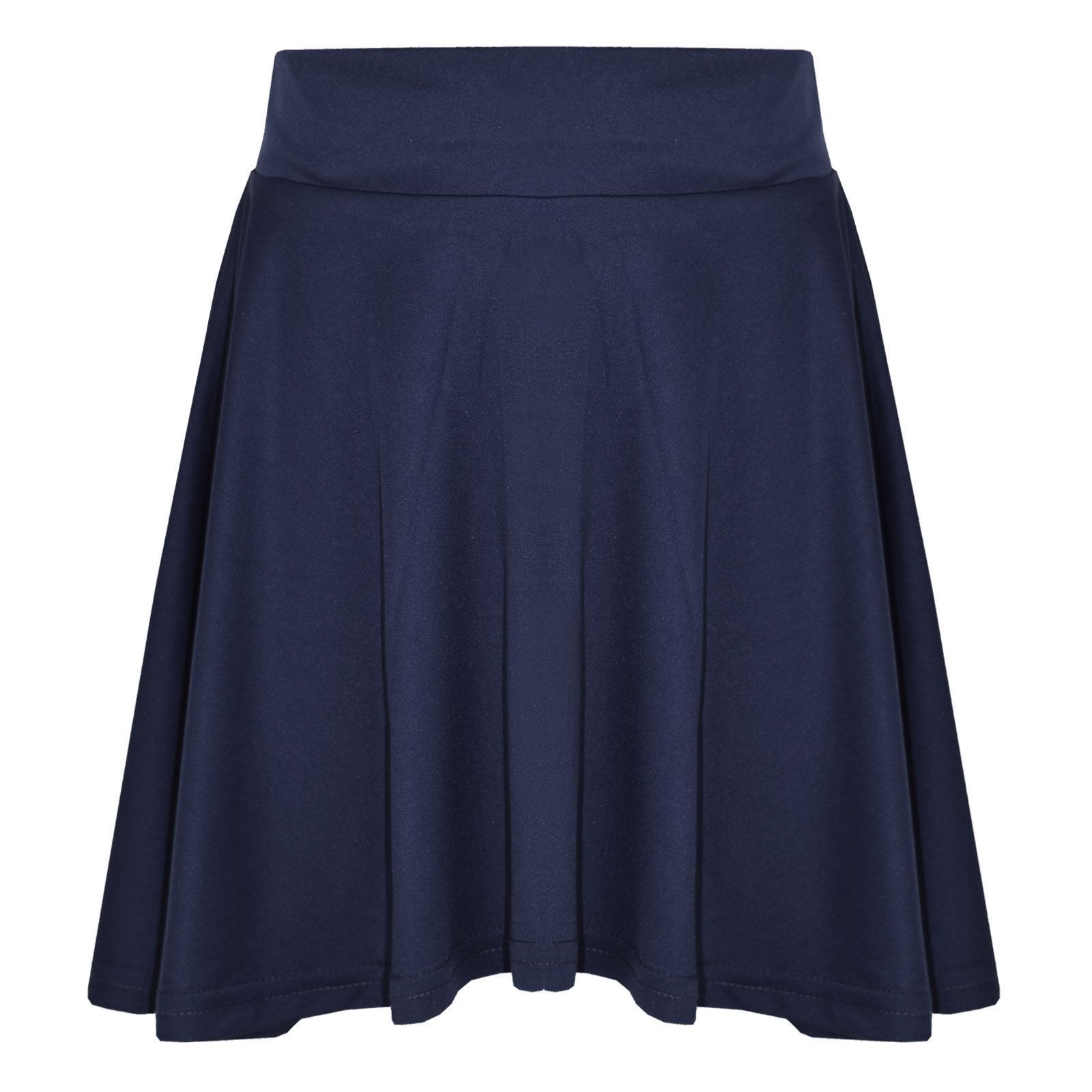New Girls Skater Skirts School Fashion Summer Plain Skirt 5 6 7 8 9 10 ...