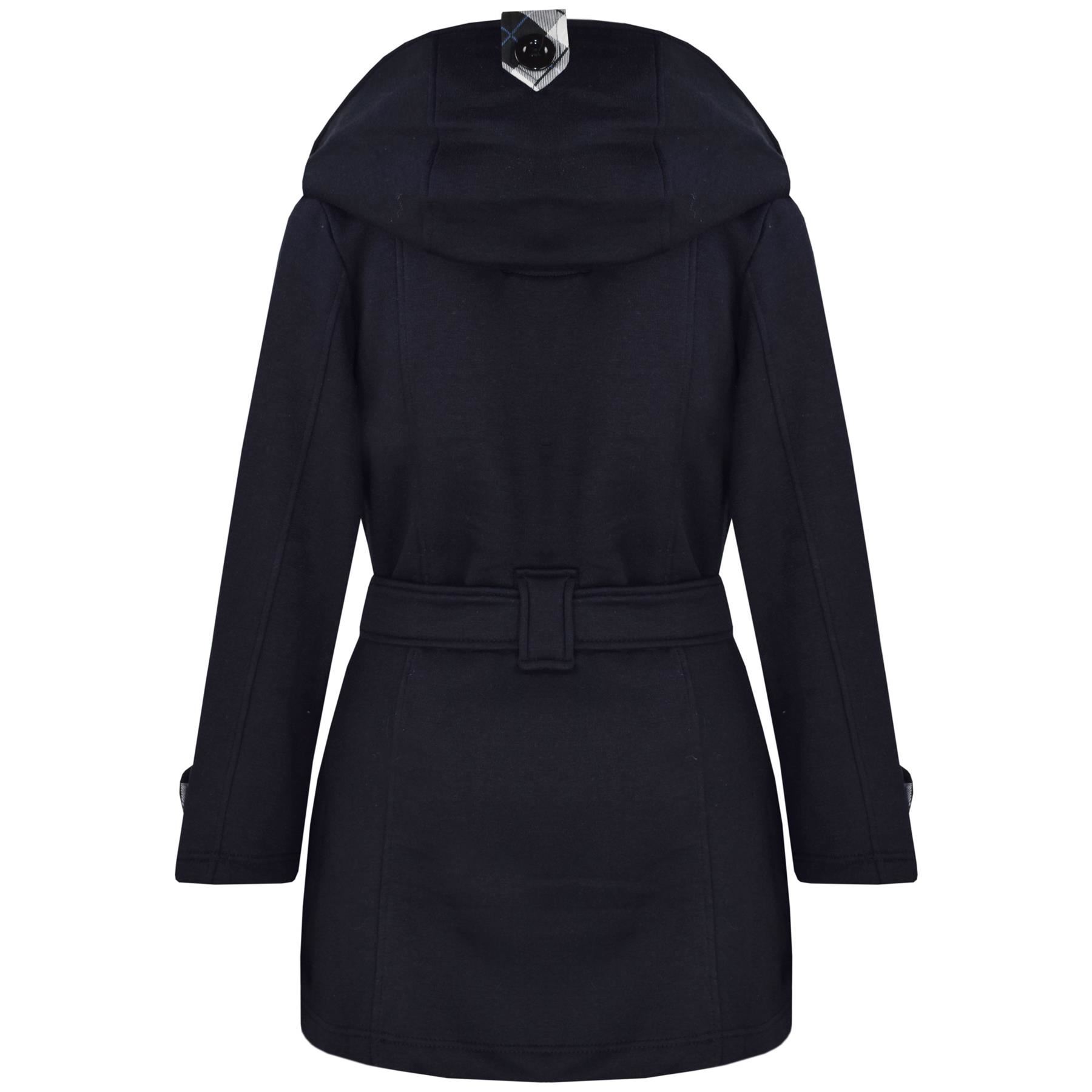 Kids Girls Overcoat Hooded Trench Coat Padded Oversized Lapels Long ...