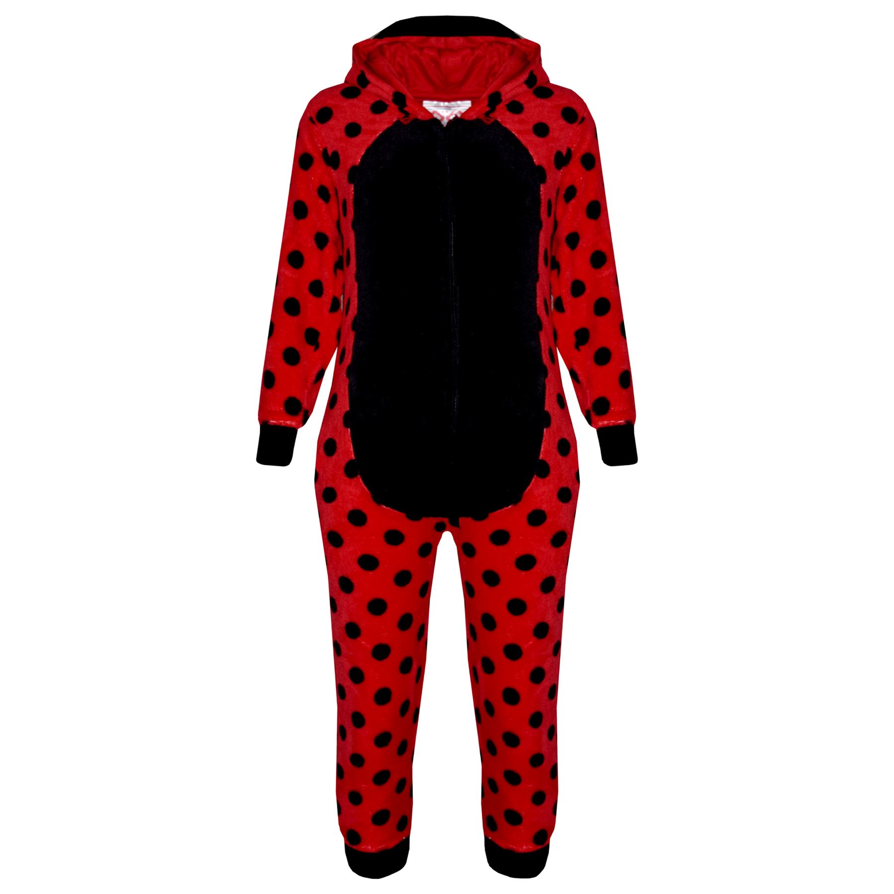 Kids Girls Boys A2Z Onesie One Piece Soft Fluffy Lady Bird Animal ...