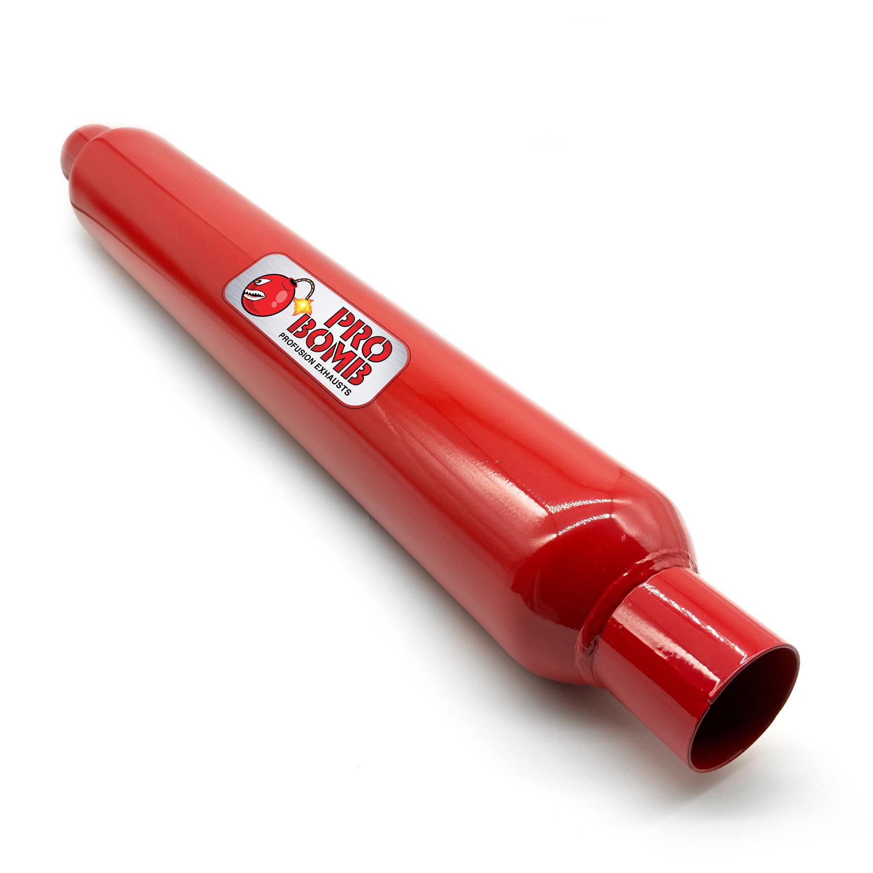 Universal Glas Pack Auspuff Pro Bombe Schalld mpfer In Cherry Red Und