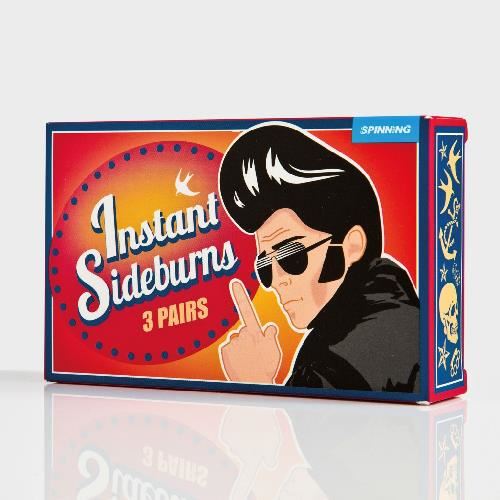 Rockabilly Instant Fake Sideburns by Spinning Hat Blonde Black Ginger ...