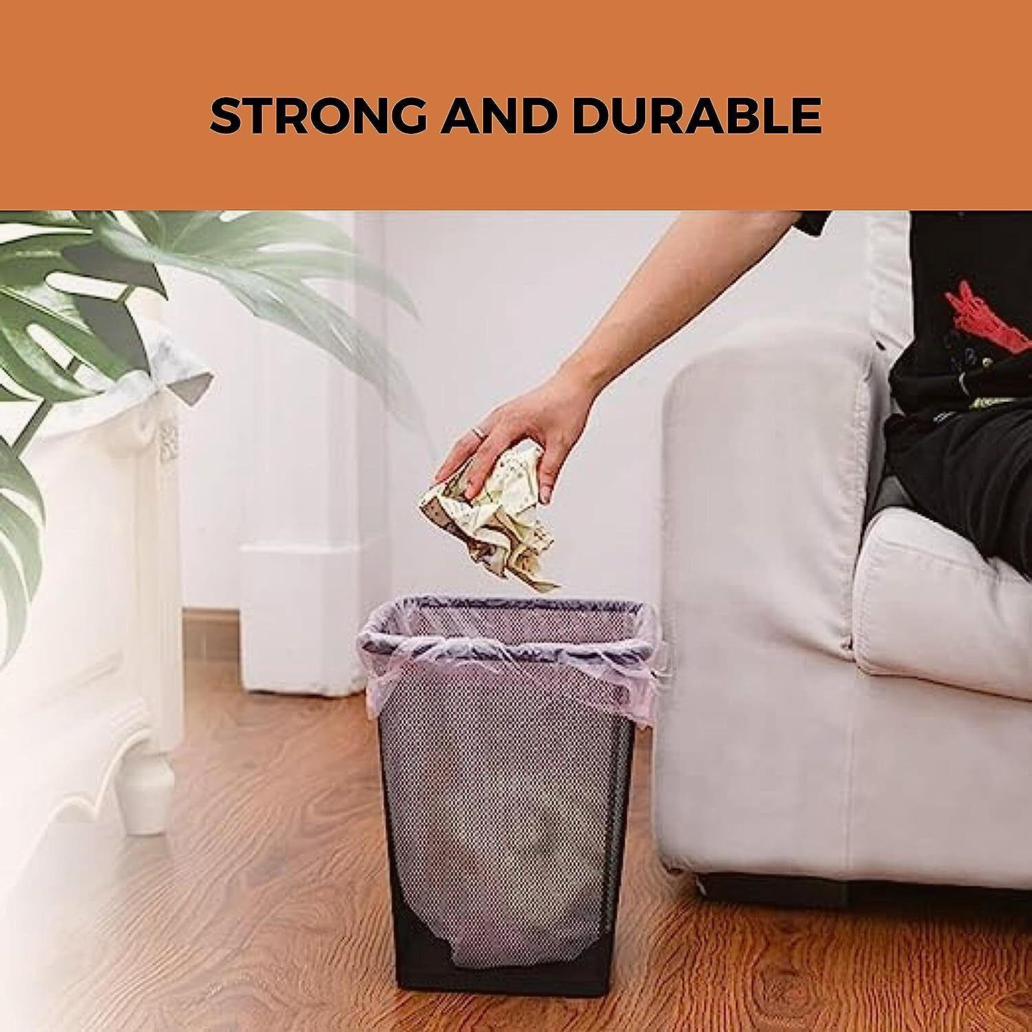 10L Square Mesh Bins Nonslip Metal Trash Can Bin Wastebasket For Home ...