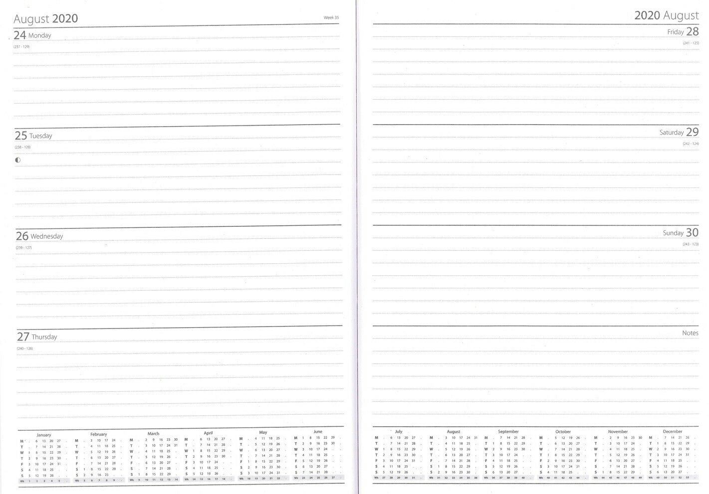 Office Equipment & Supplies A5 2020 Year Bussiness Diary A4 A6 Day a ...