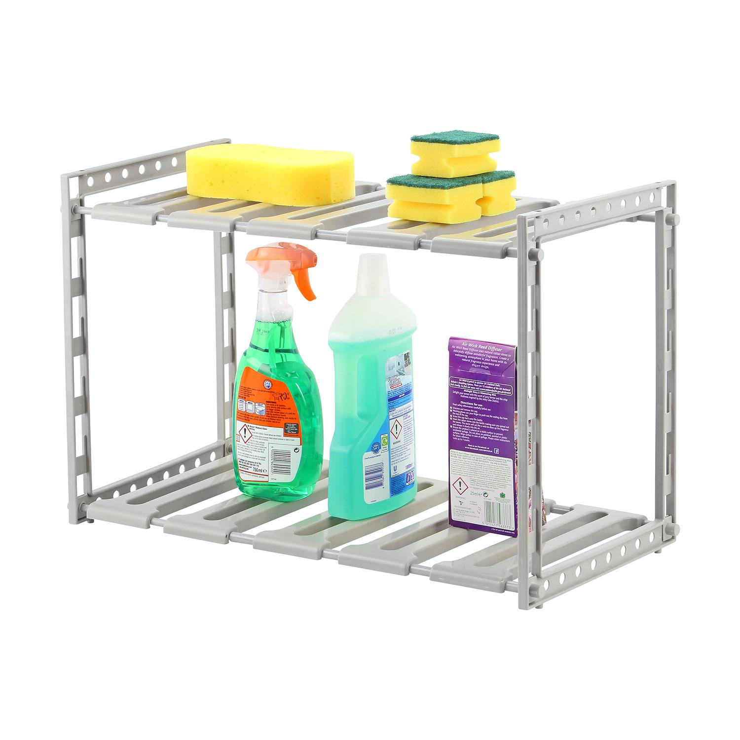 UNDER SINK STORAGE Shelf Shelves Organizer Space Saving Tidy Rack ...