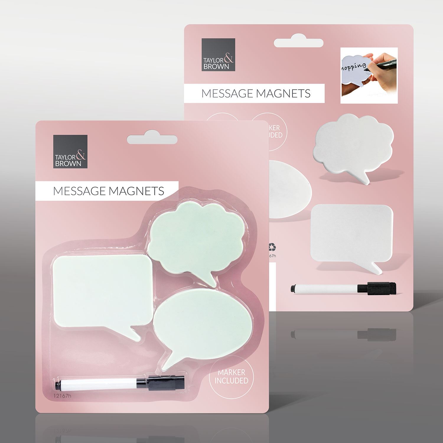 3pc Speech Bubble Magnets Wipe Clean Message/Note/Fridge/Notice/Board ...