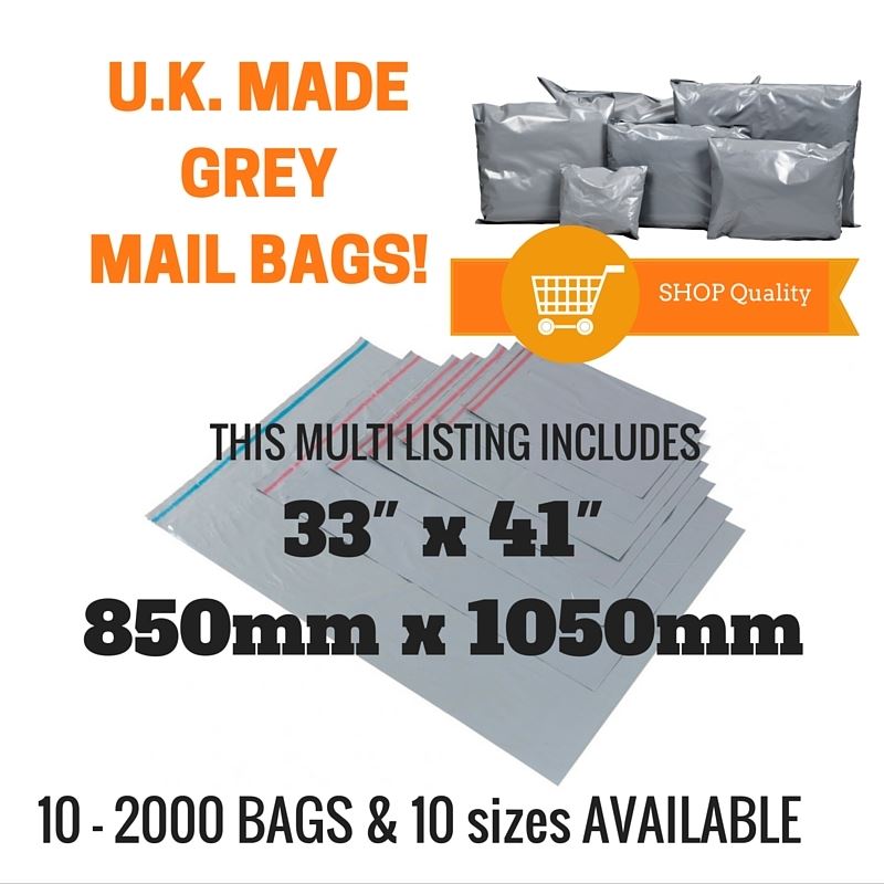 Grey Mailing Bags Postal Parcel Packaging Poly Self Seal High Quality ...