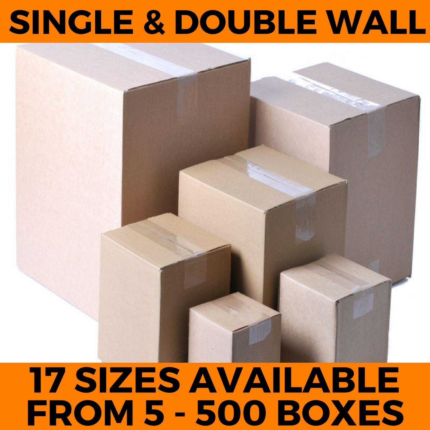 CARDBOARD BOXES SHIPPING PARCEL SINGLE DOUBLE WALL POST PACKING MAILING ...