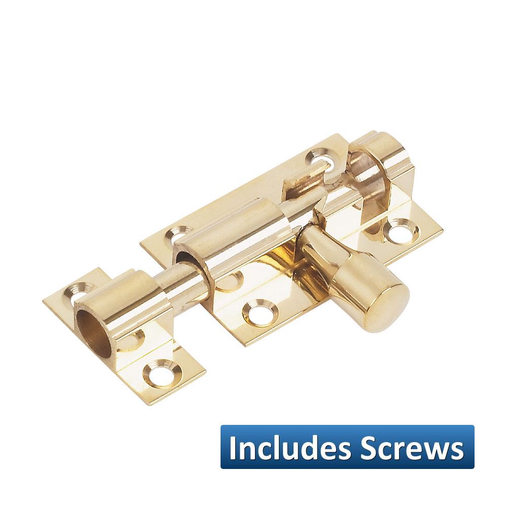 Barrel Bolt Door Latch Slide Lock Brass Chrome Straight Cranked Necked ...