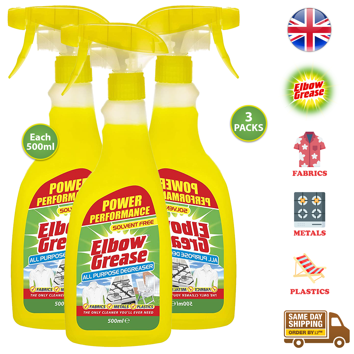 Elbow Grease Spray All Purpose Degreaser Kitchen Stain Remover Cleaner ...