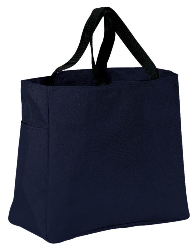 Port Authority Essential Tote Bag Exterior Side Pocket Web Handles ...