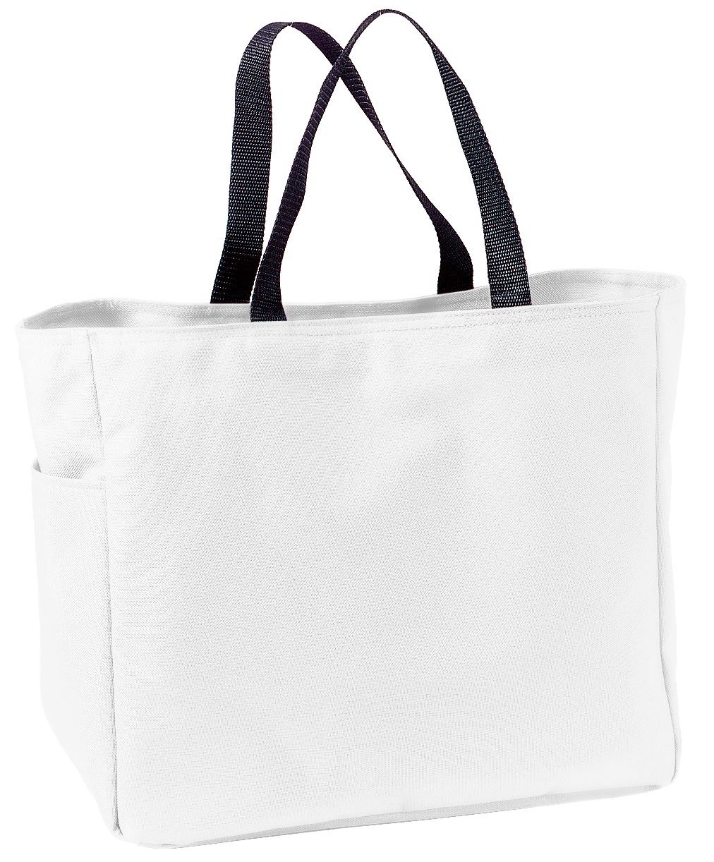 Port Authority Essential Tote Bag Exterior Side Pocket Web Handles ...