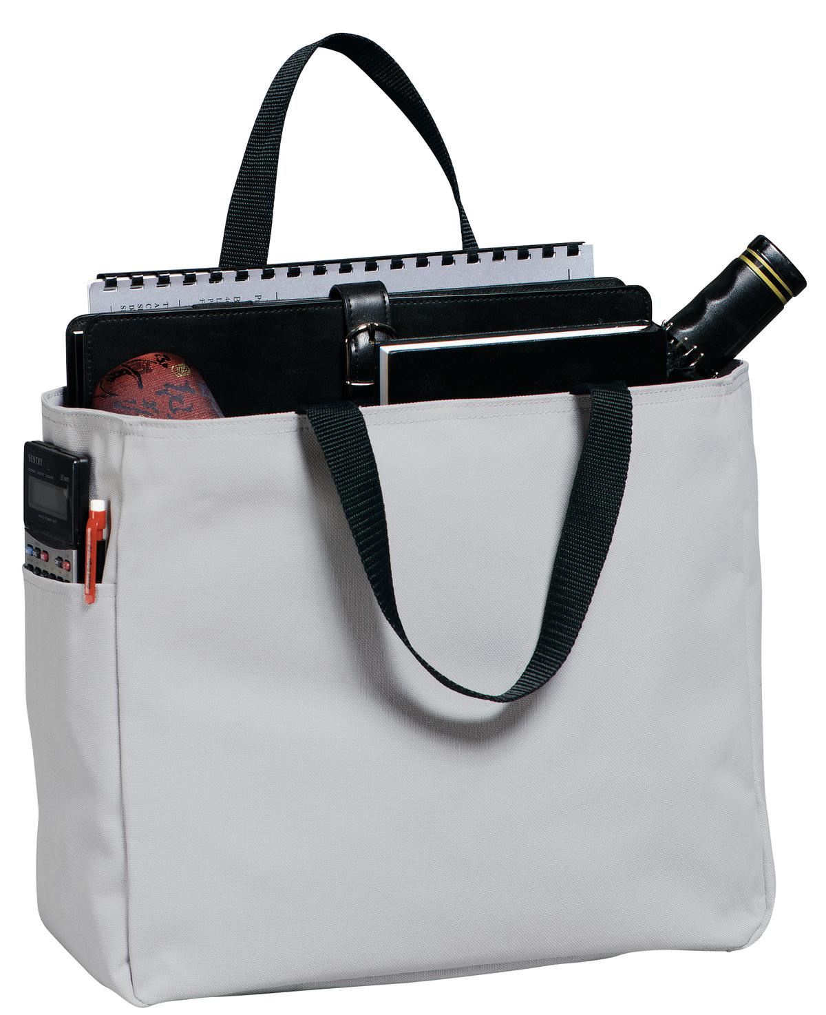 Port Authority Essential Tote Bag Exterior Side Pocket Web Handles ...