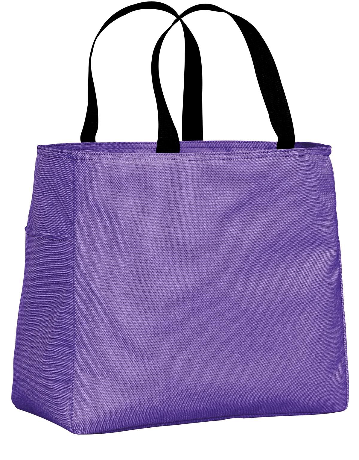Port Authority Essential Tote Bag Exterior Side Pocket Web Handles ...