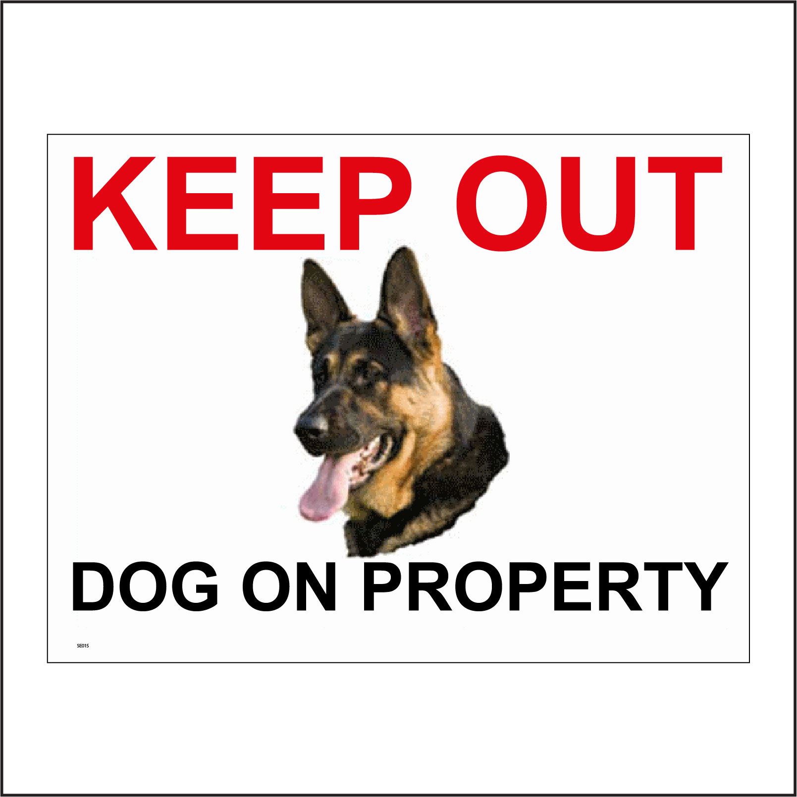 Warning Security Signs Guard Dogs Premises Property Site Protection ...