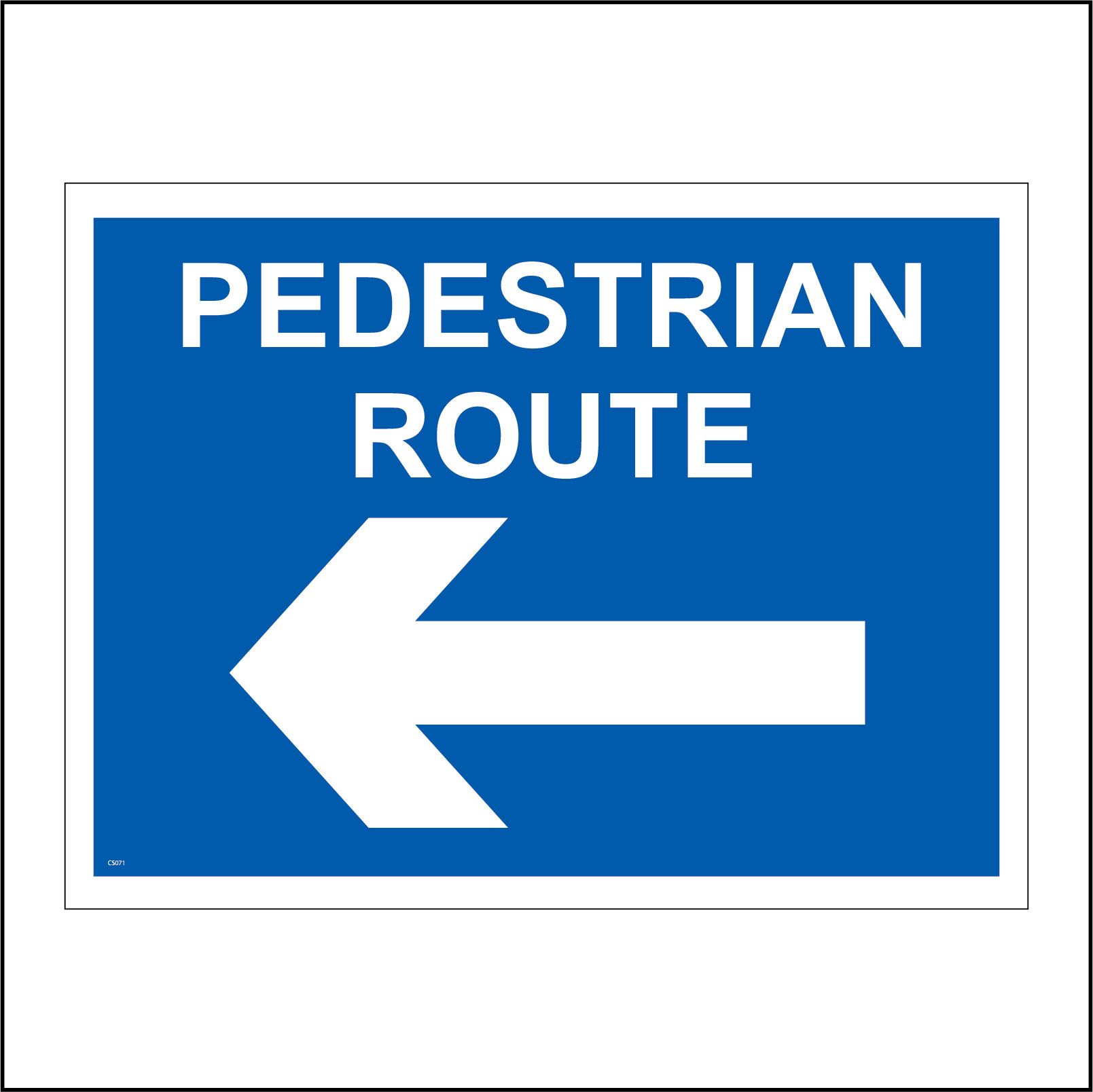 Pedestrians Diversion Signs Left Right Arrows Route Way Highways Work ...