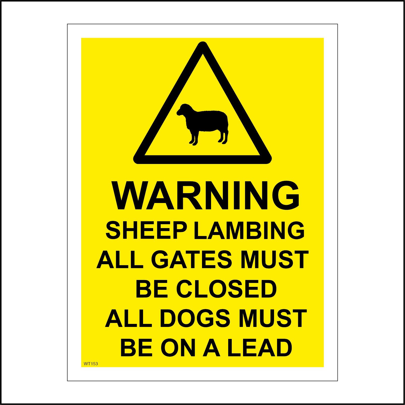 Warning Sheep Signs Entry Gates Eye Protection Footpath Farm Land ...