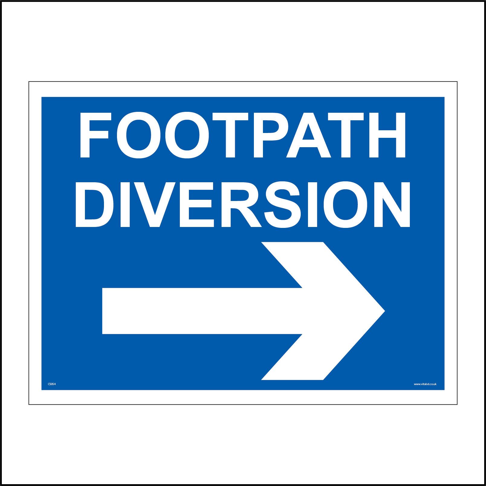 Pedestrians Diversion Signs Left Right Arrows Route Way Highways Work ...