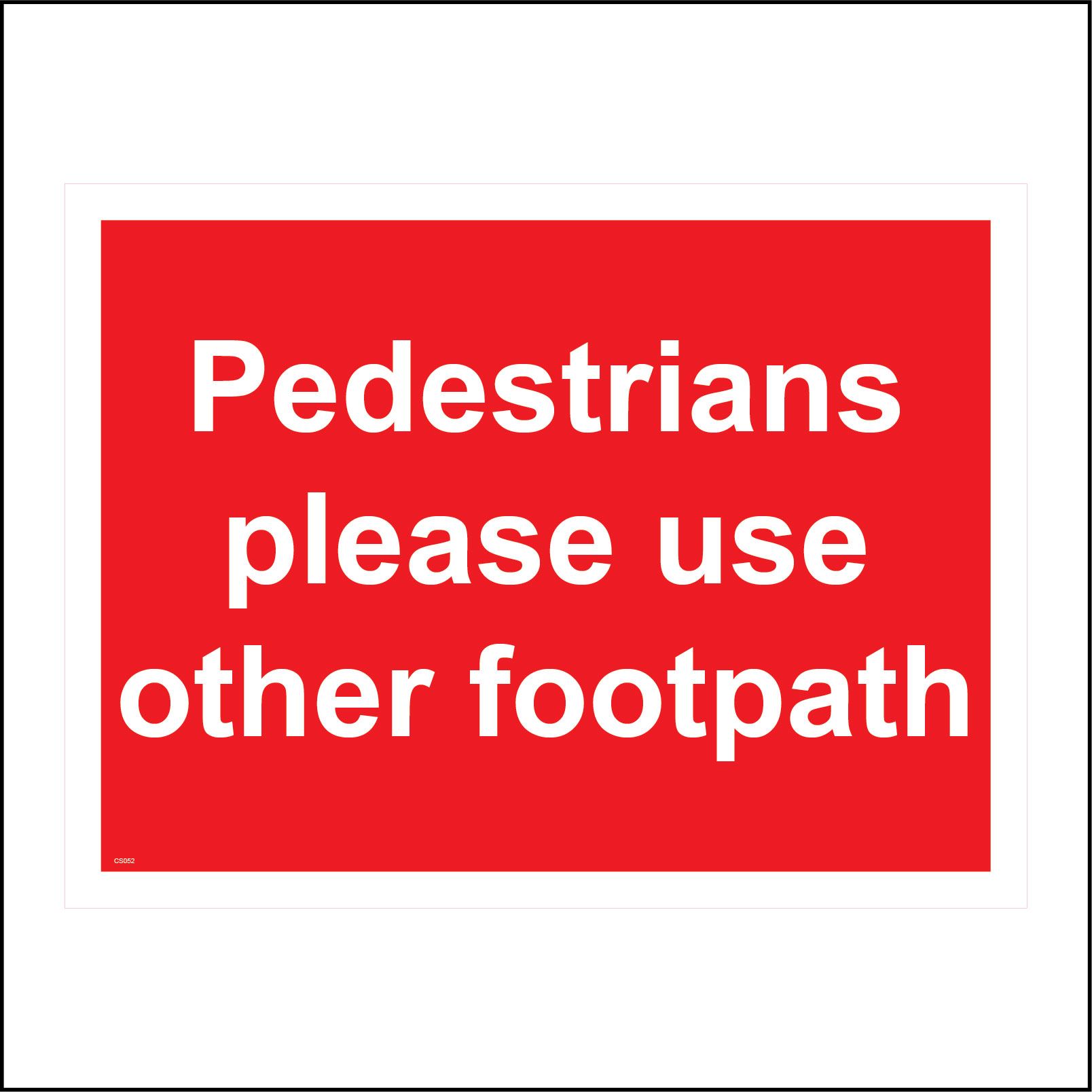 Pedestrians Diversion Signs Left Right Arrows Route Way Highways Work ...