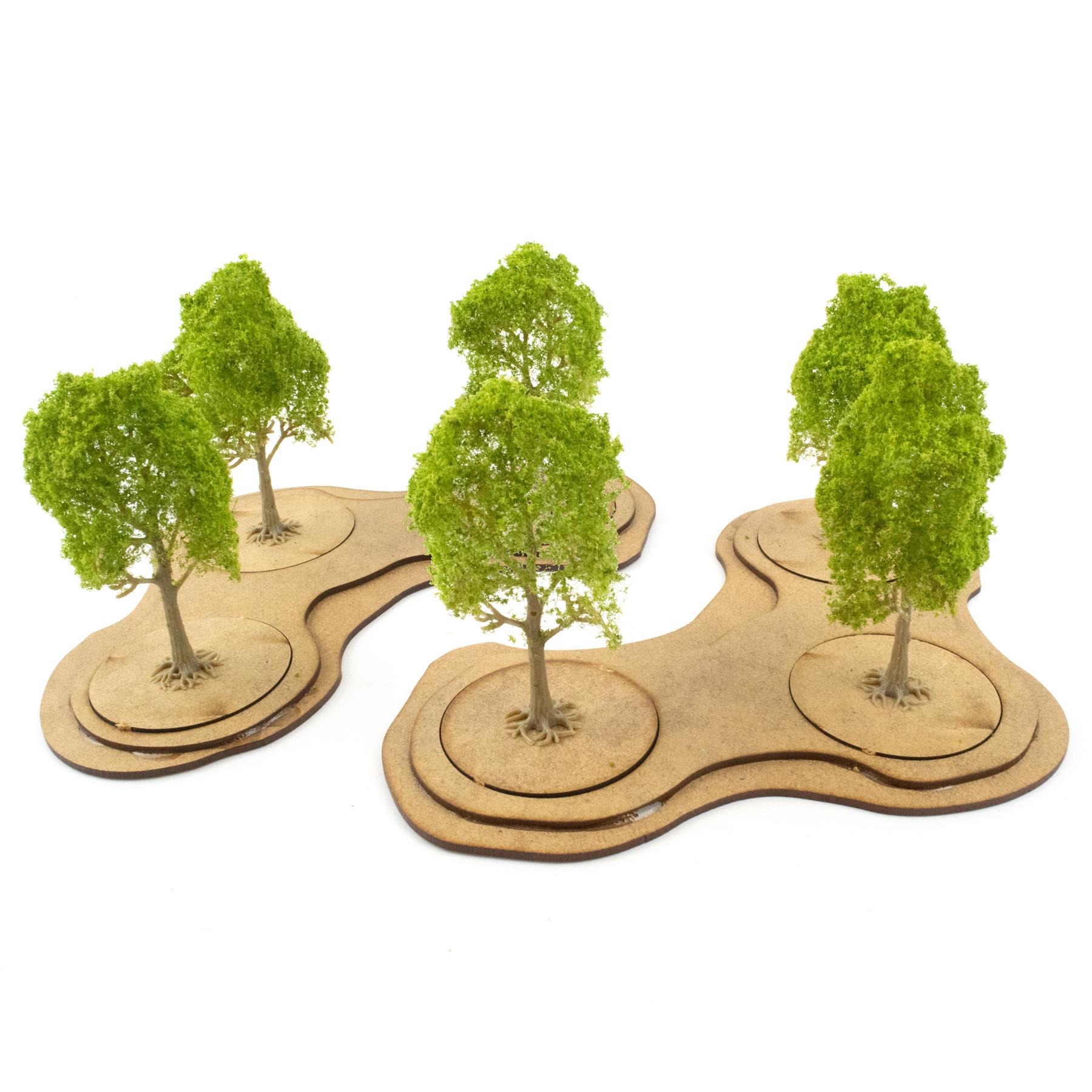 WWG MDF Tree Bases Choose Size Quantity Tabletop Scenery
