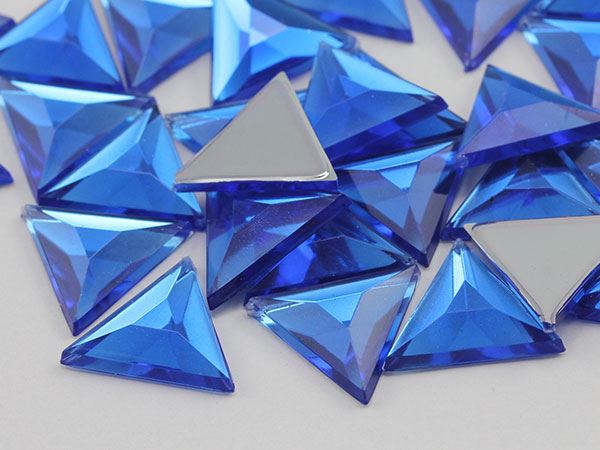 5mm Assorted Colors Flat Back Acrylic Triangle Gems - 500 Pieces ...