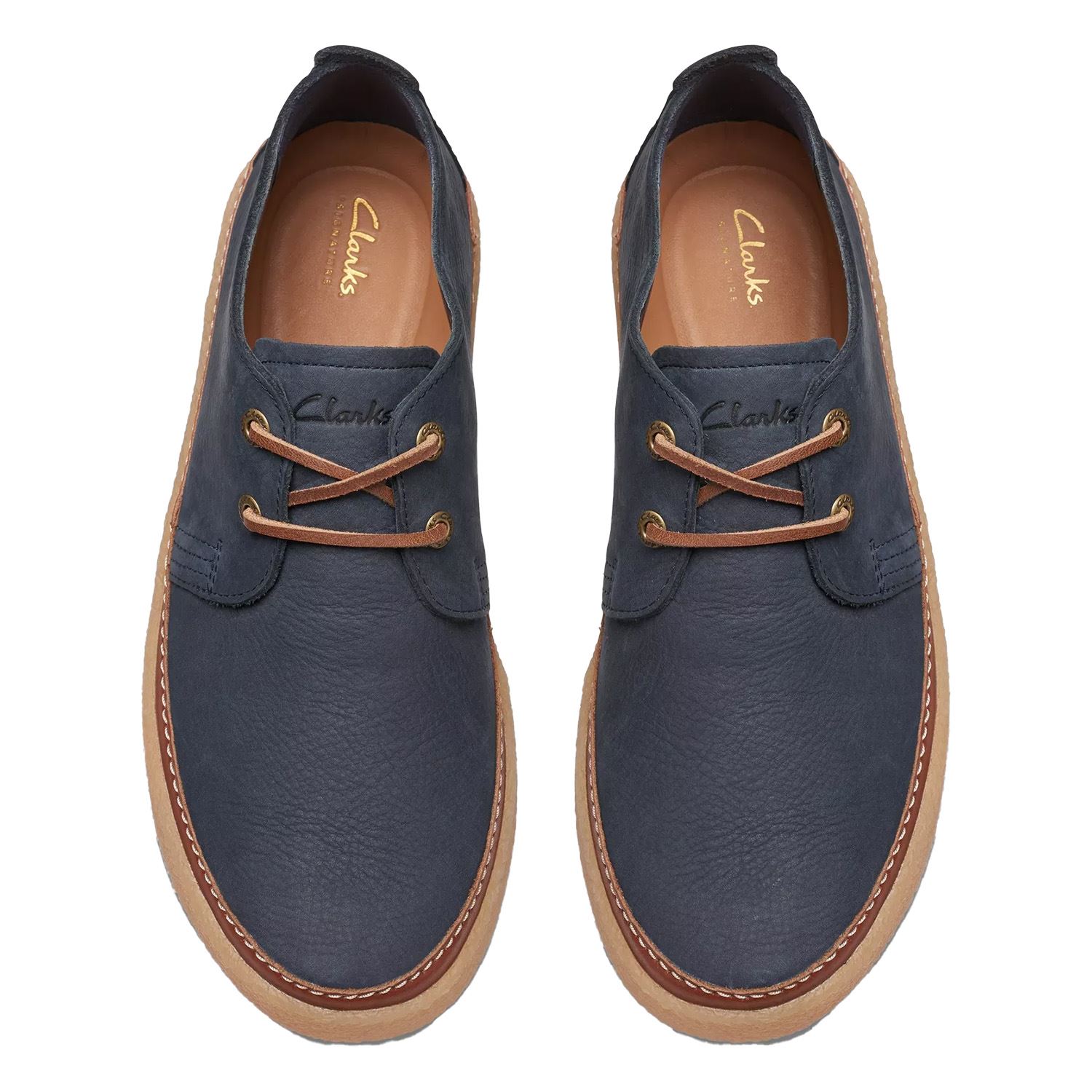 Clarks Mens Clarkwood Low Nubuck Trainers (Navy) | eBay
